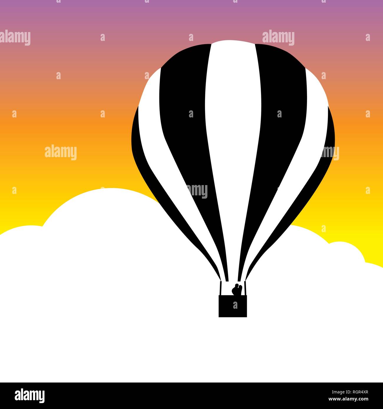 Hot air balloon, vector Stock Vector Image & Art - Alamy