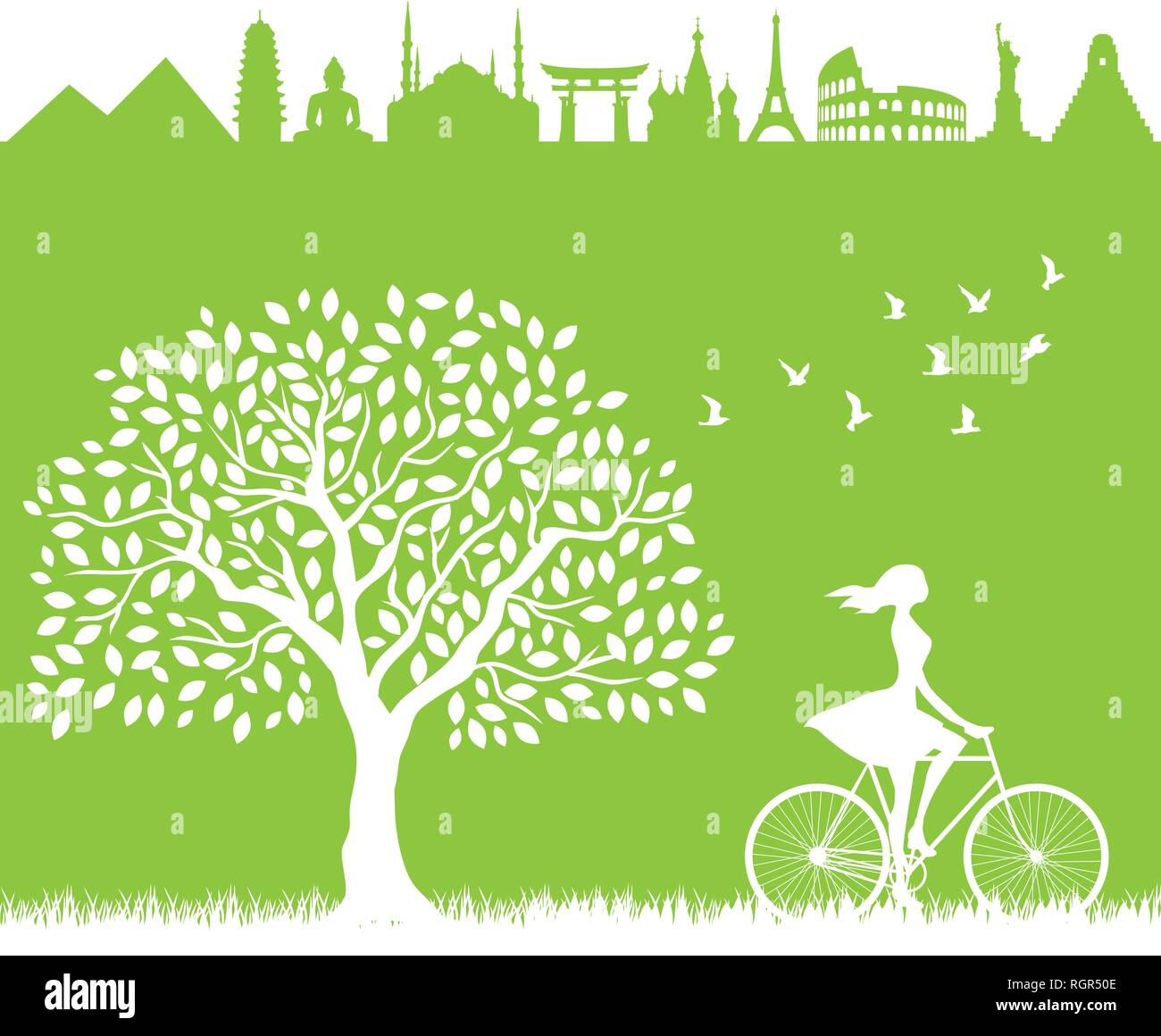 World heritage vector vectors Stock Vector Images - Alamy