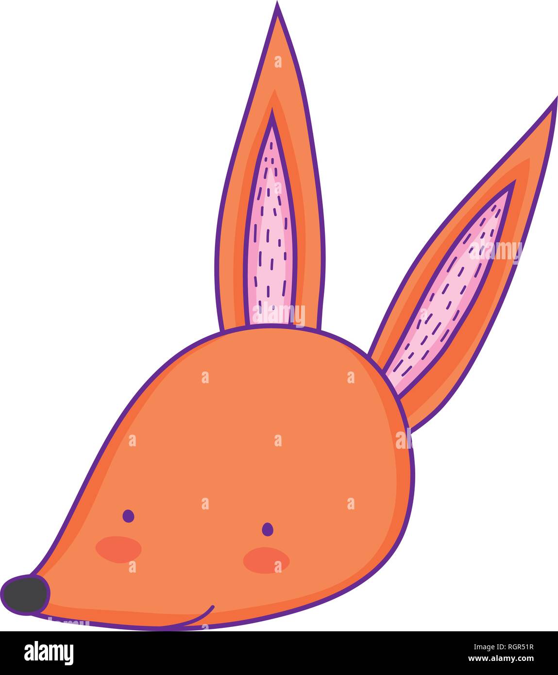 cute and little fox head character Stock Vector Image & Art - Alamy