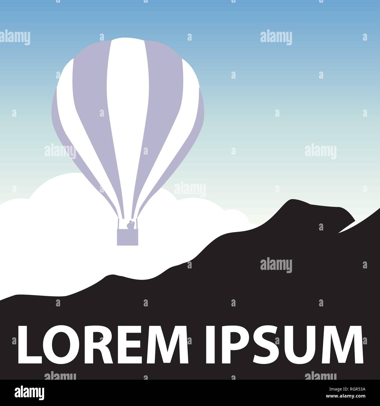 Hot air balloon vector vectors hi-res stock photography and images - Alamy