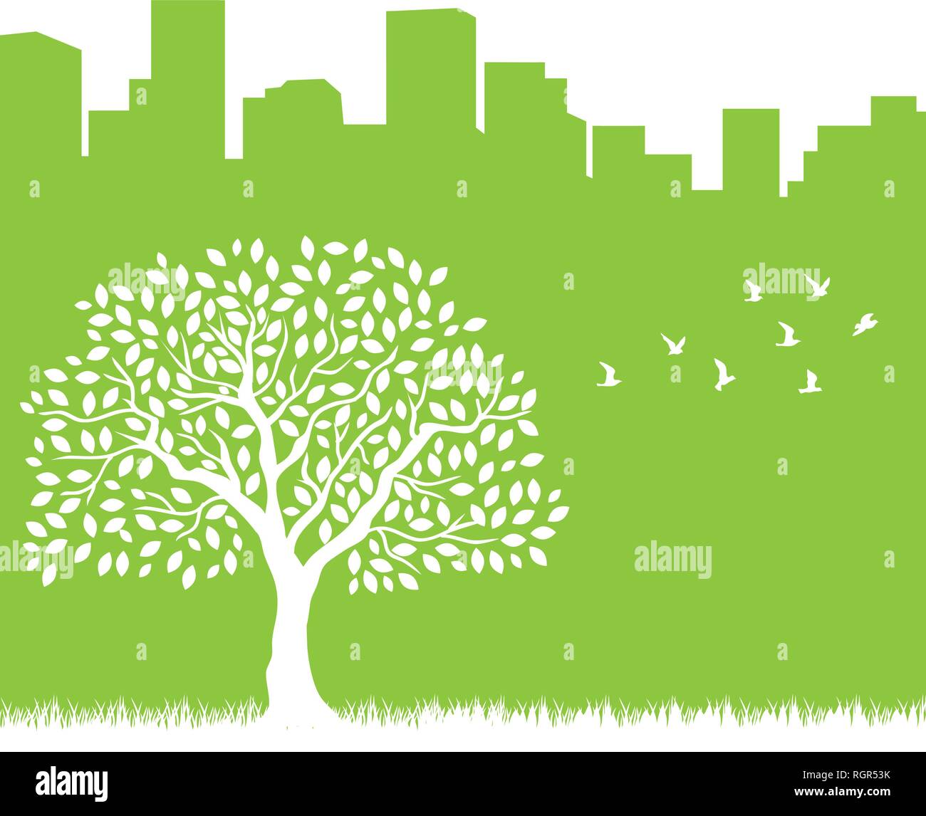 City town holiday tree Stock Vector Images - Alamy