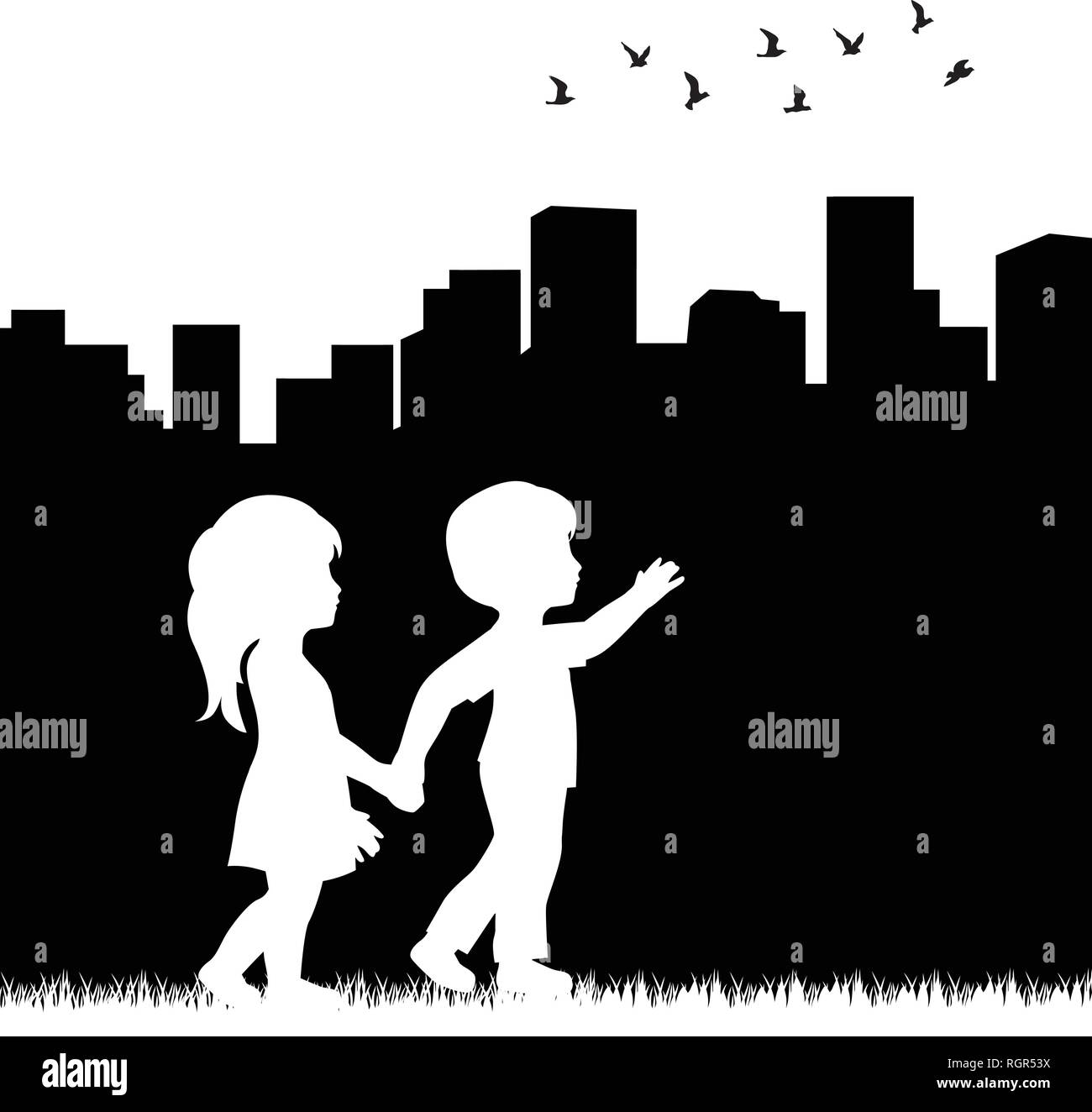 Nature walk family Stock Vector Images - Alamy