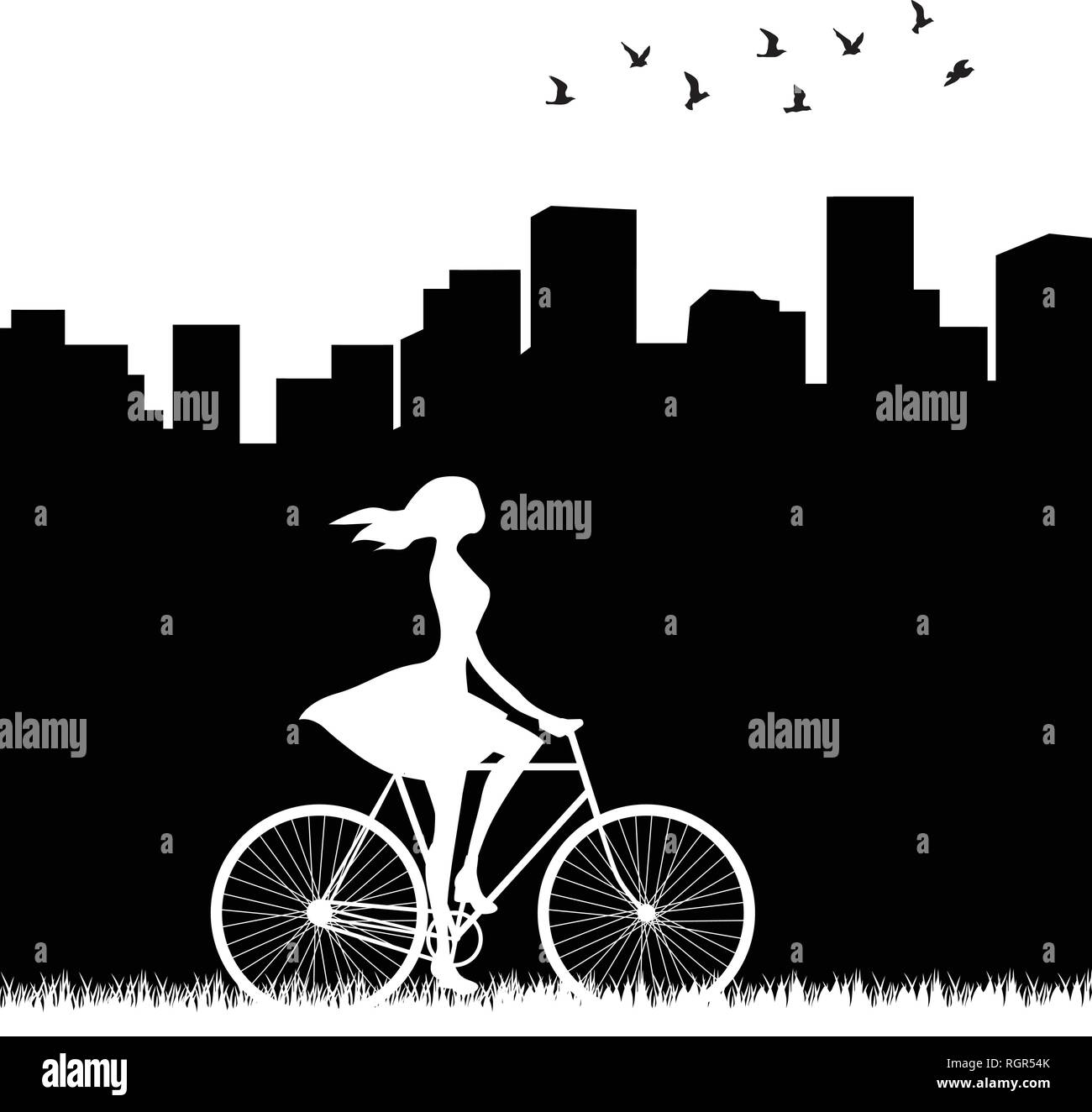 Bicycle vector logo hi-res stock photography and images - Alamy