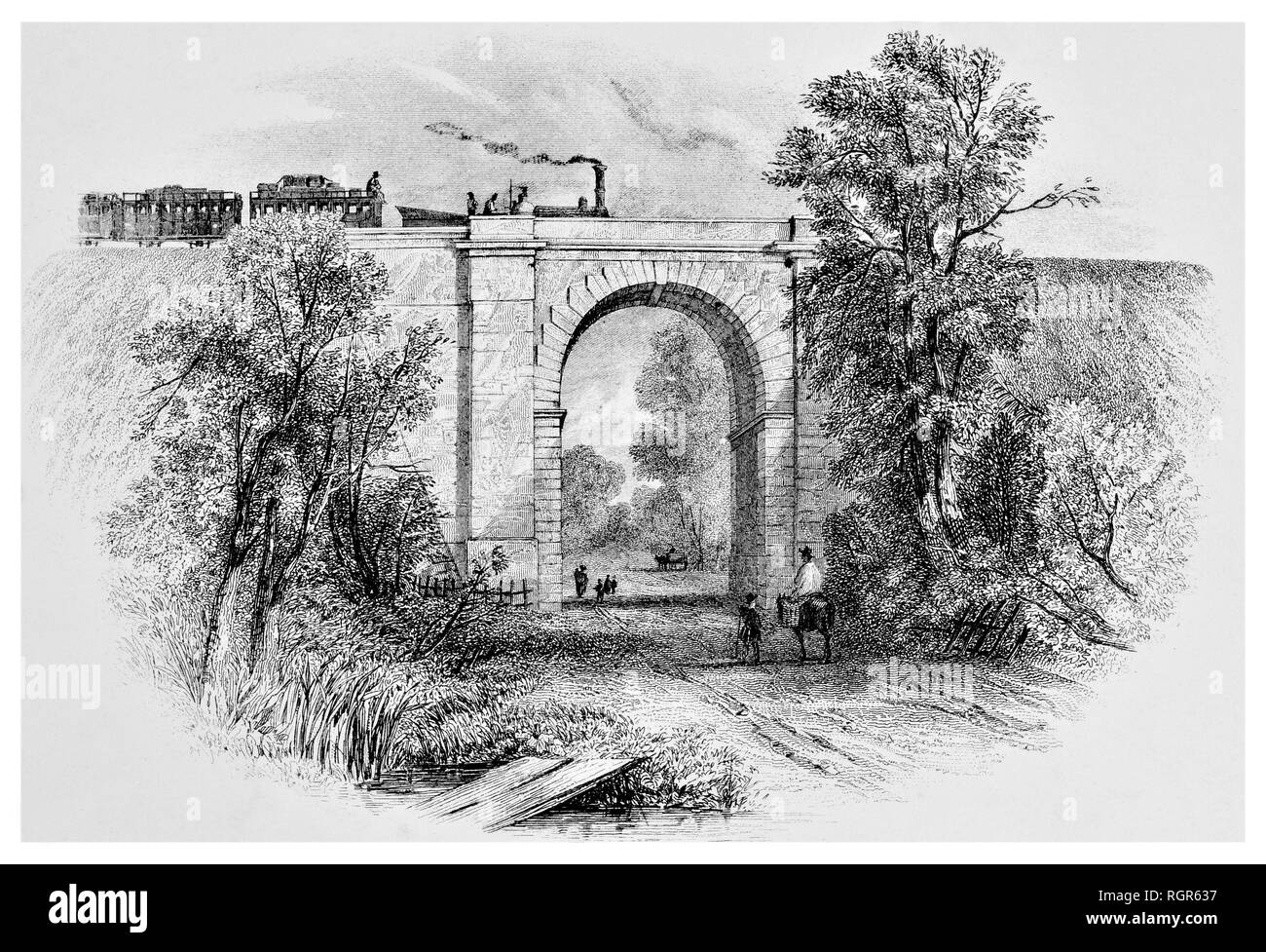 Old railway embankment Cut Out Stock Images & Pictures - Alamy