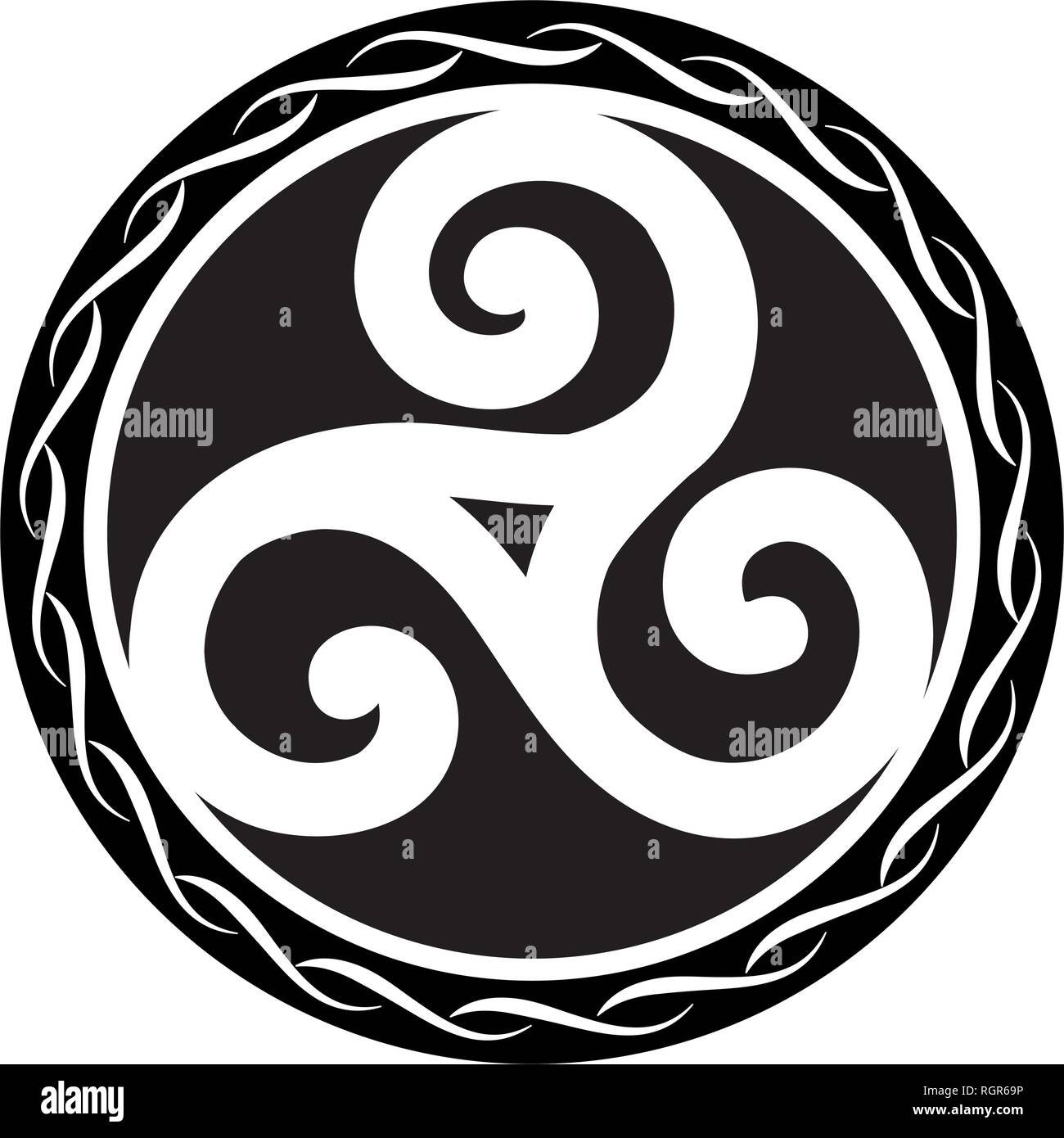 Triple Spiral, ancient Celtic symbol Stock Vector Image & Art - Alamy