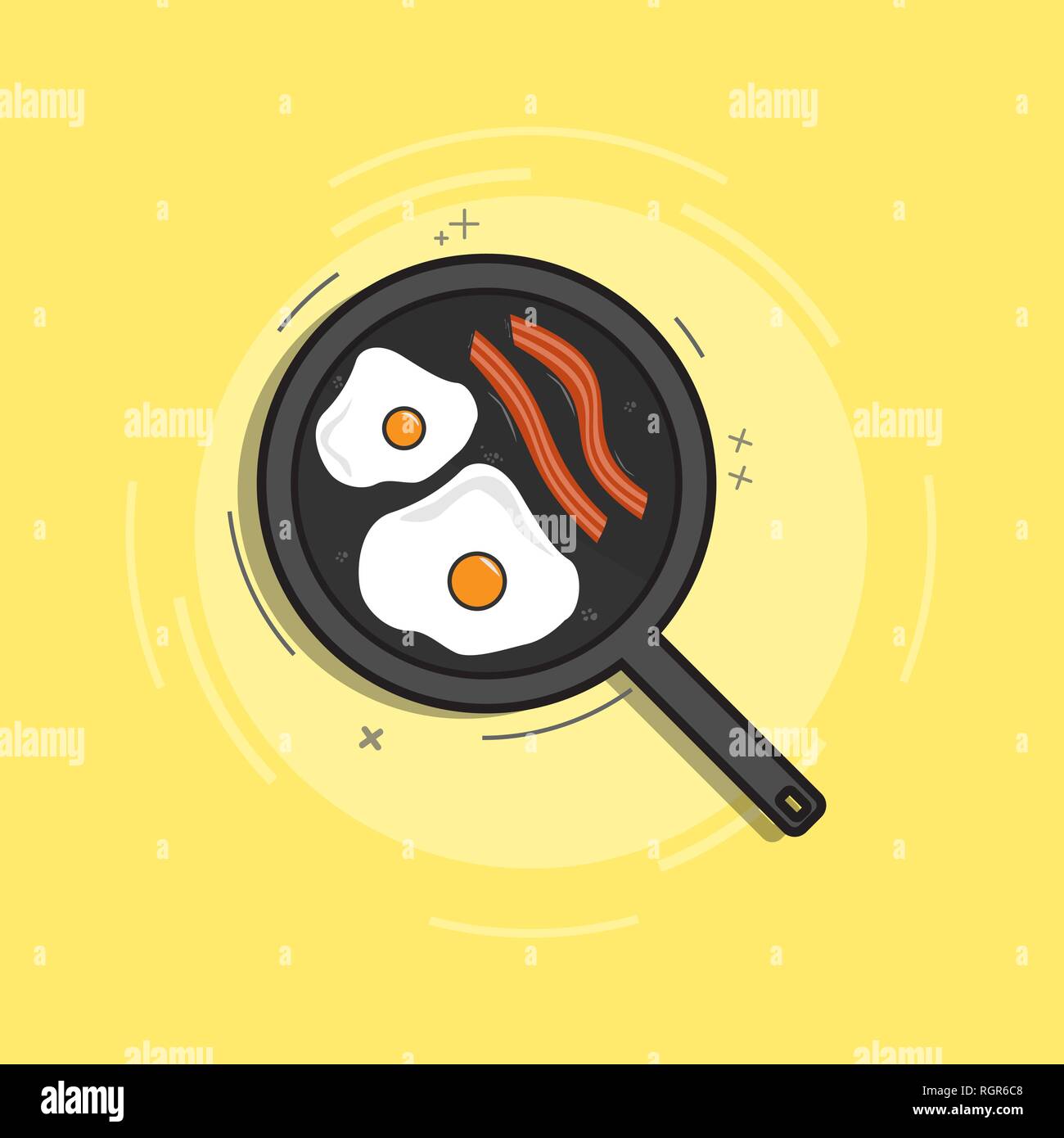 Bacon sausage egg sandwich Stock Vector Images - Alamy