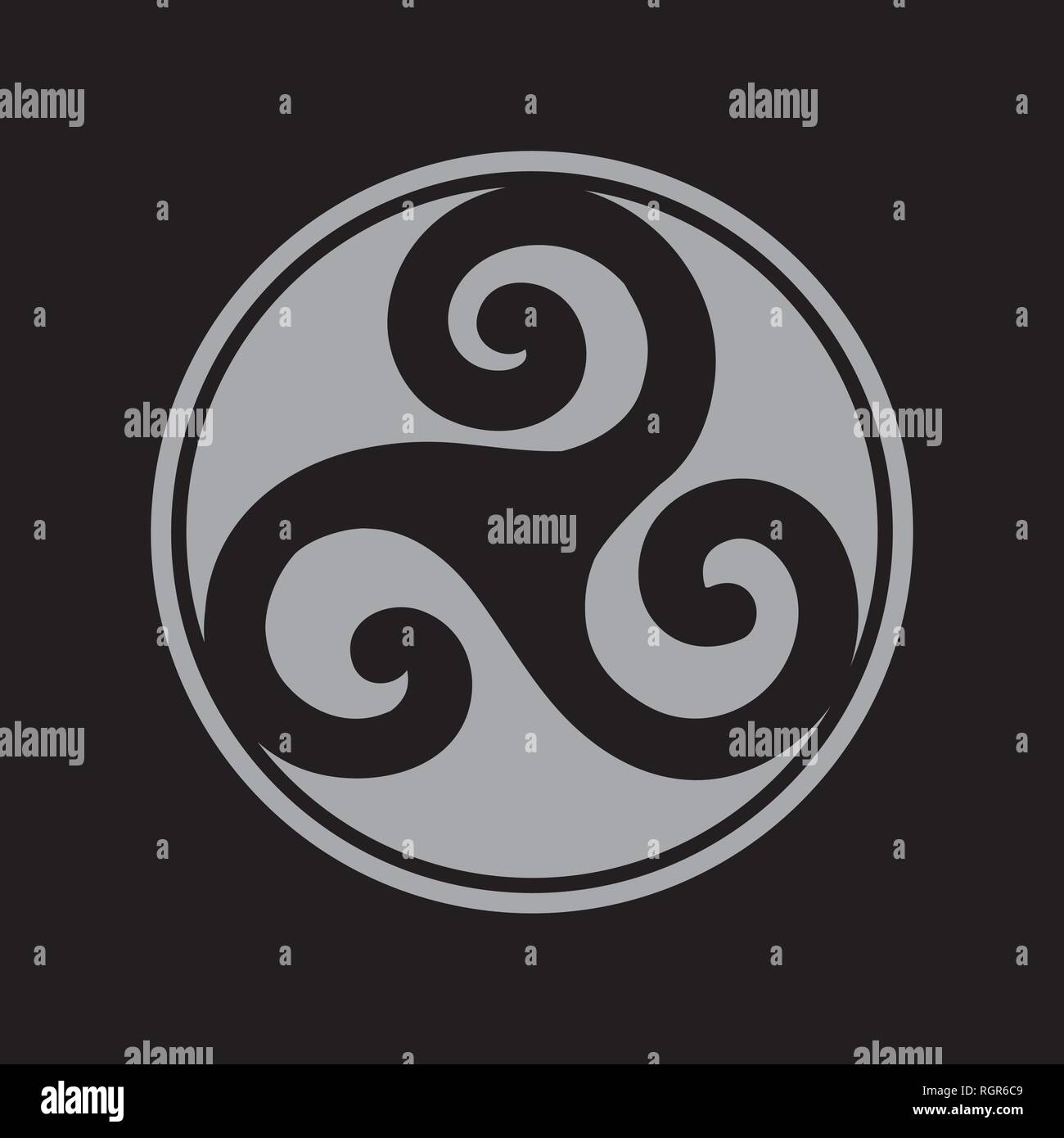 Triple Spiral, ancient Celtic symbol Stock Vector Image & Art - Alamy