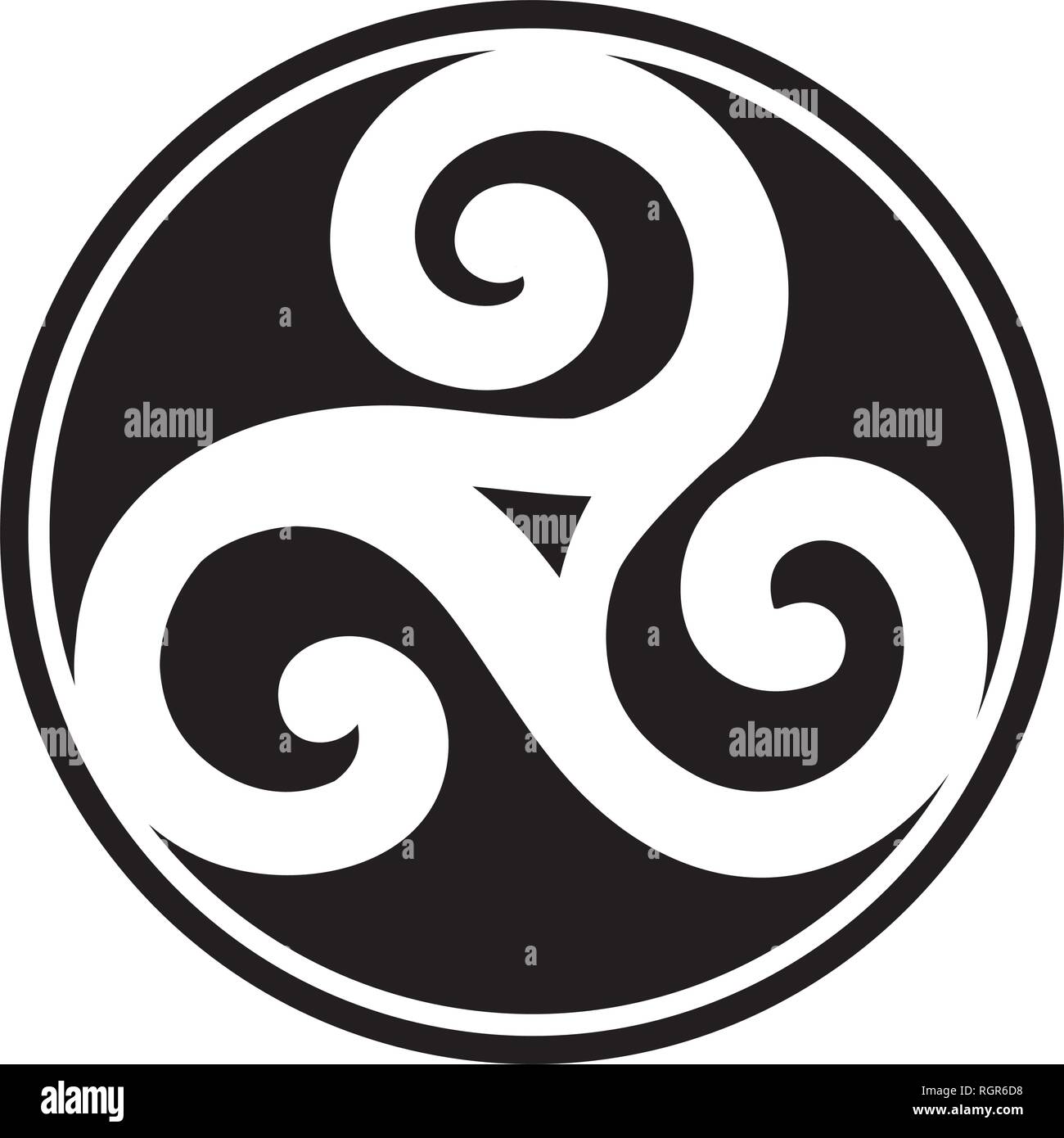 Triple Spiral, ancient Celtic symbol Stock Vector Image & Art - Alamy