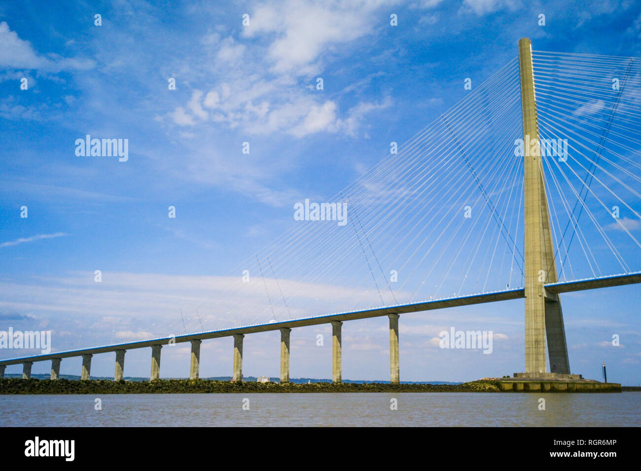 Normandy bridge, Seine River estuary, Normandy, France Stock Photo - Alamy