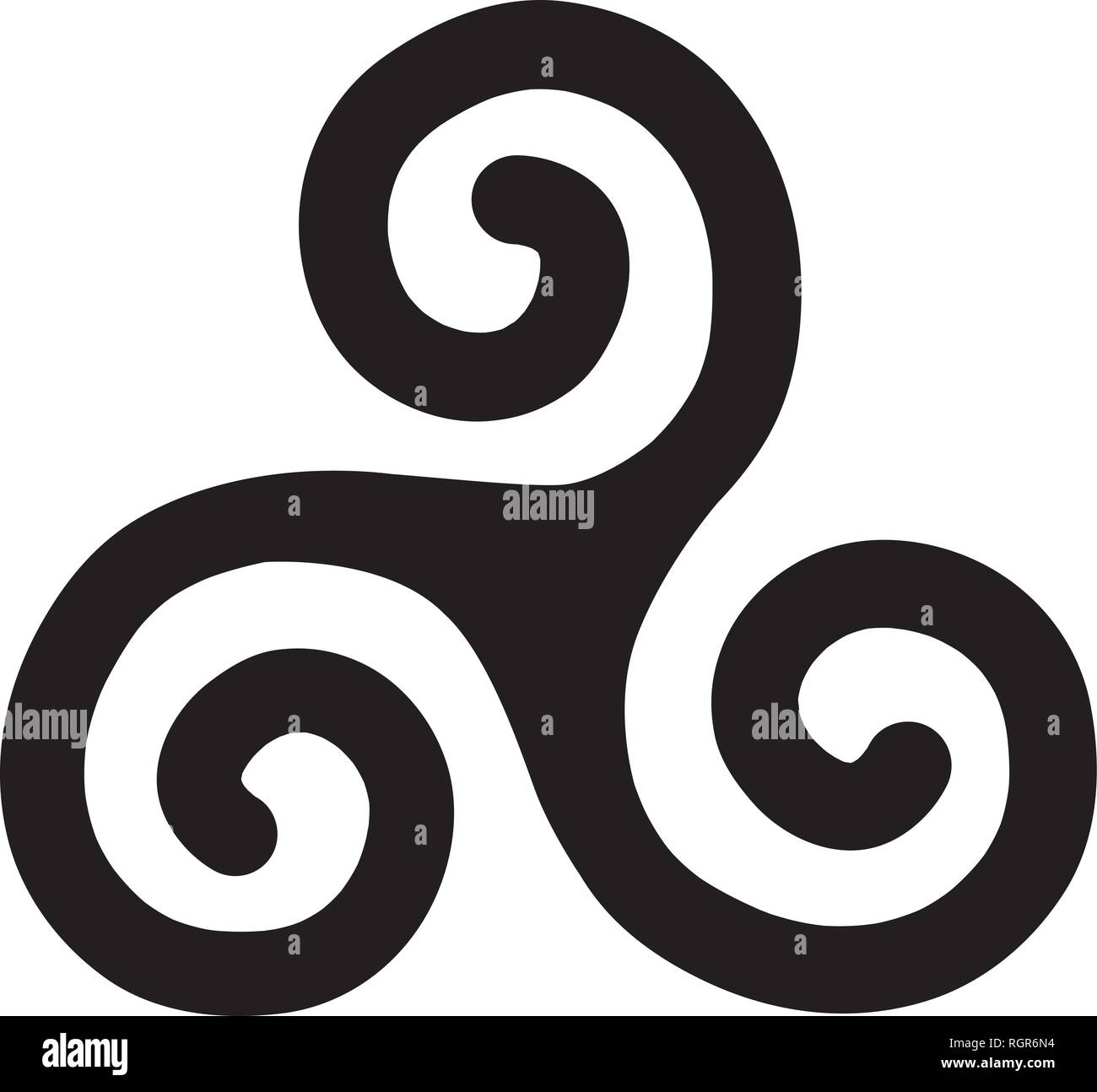 Triple Spiral Ancient Celtic Symbol Stock Vector Image And Art Alamy