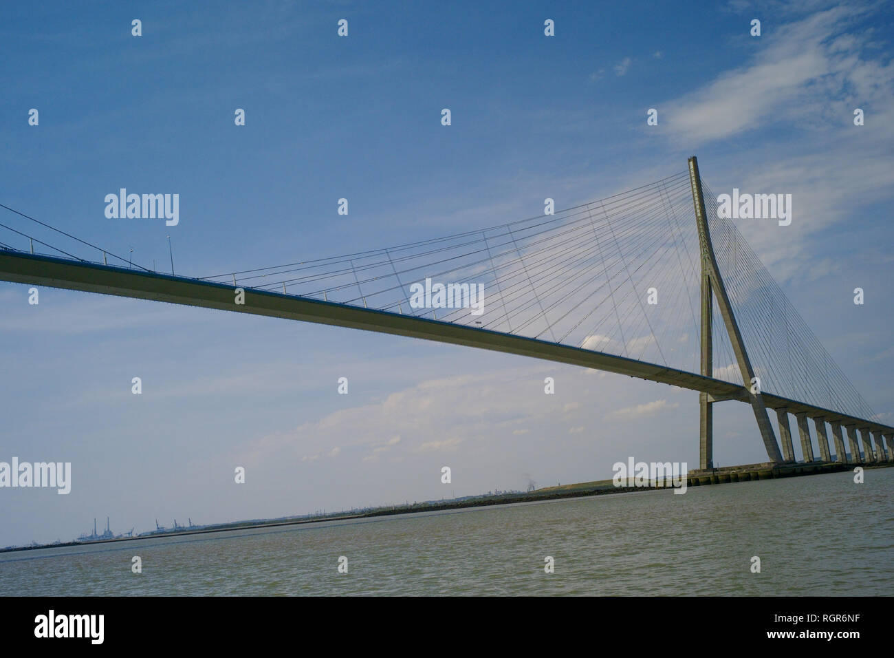 Normandy bridge, Seine River estuary, Normandy, France Stock Photo - Alamy