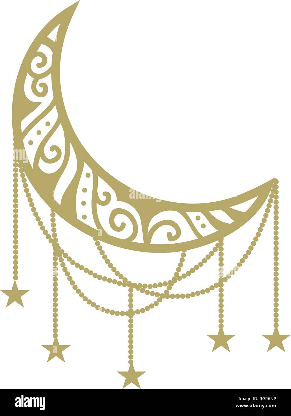 gold moon and stars Stock Vector Image & Art - Alamy