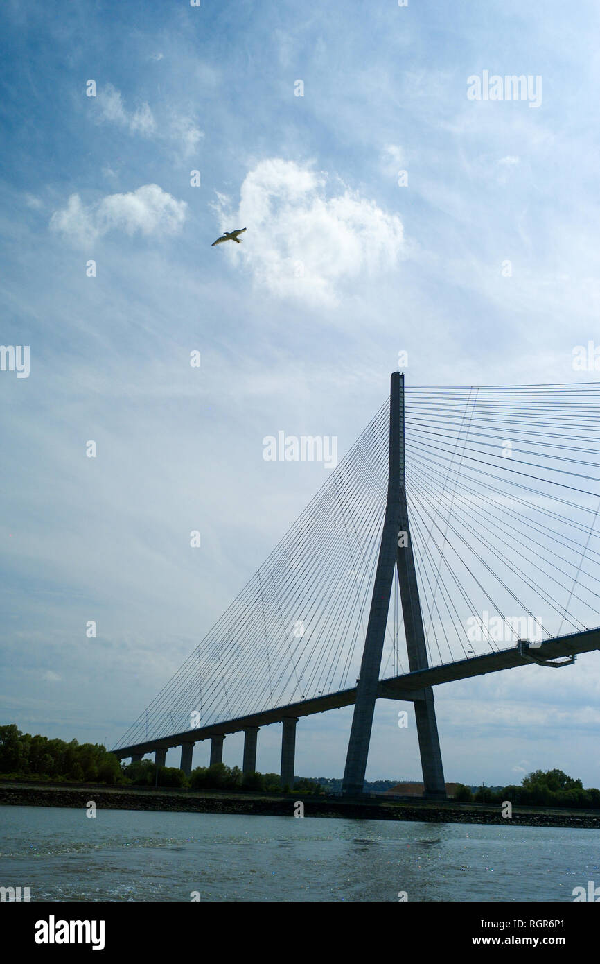 Normandy bridge, Seine River estuary, Normandy, France Stock Photo - Alamy