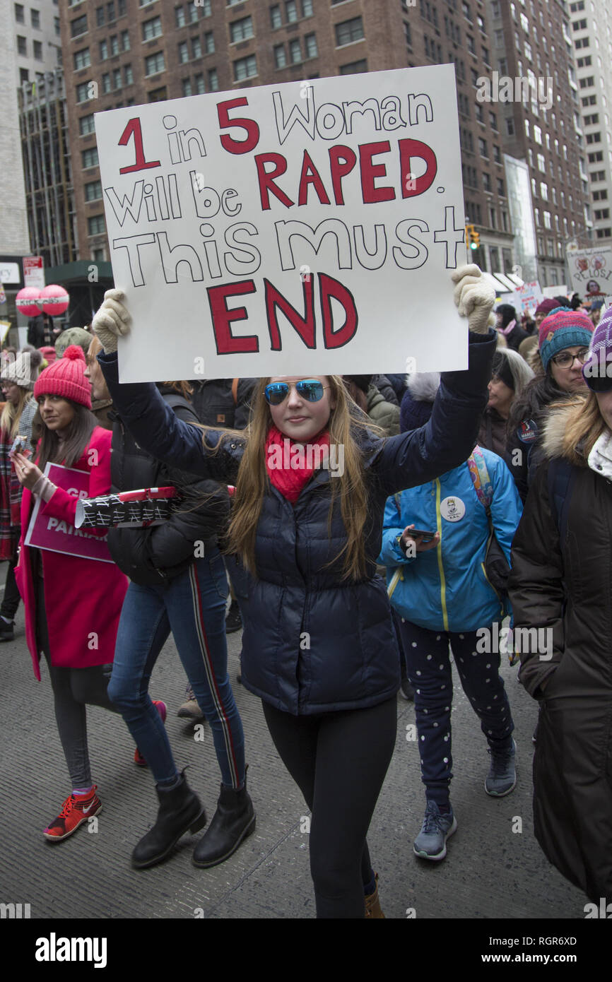 3rd annual Women's March in 2019 in New York City Stock Photo - Alamy
