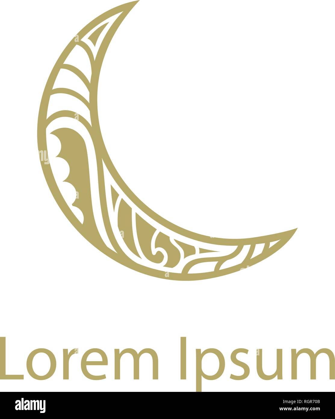 crescent moon logo Stock Vector Image & Art - Alamy