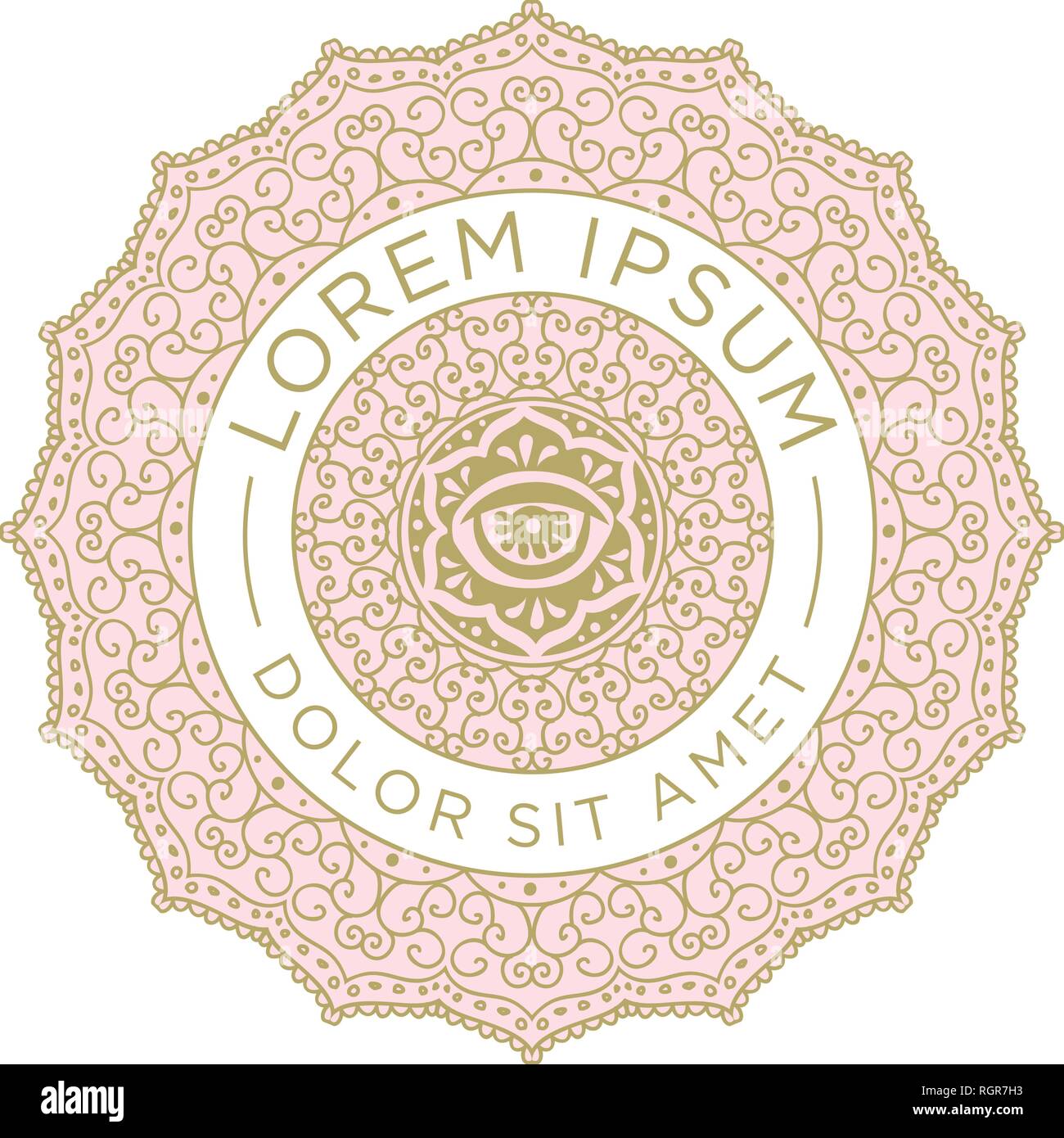 Gold flower frame vector hi-res stock photography and images - Alamy
