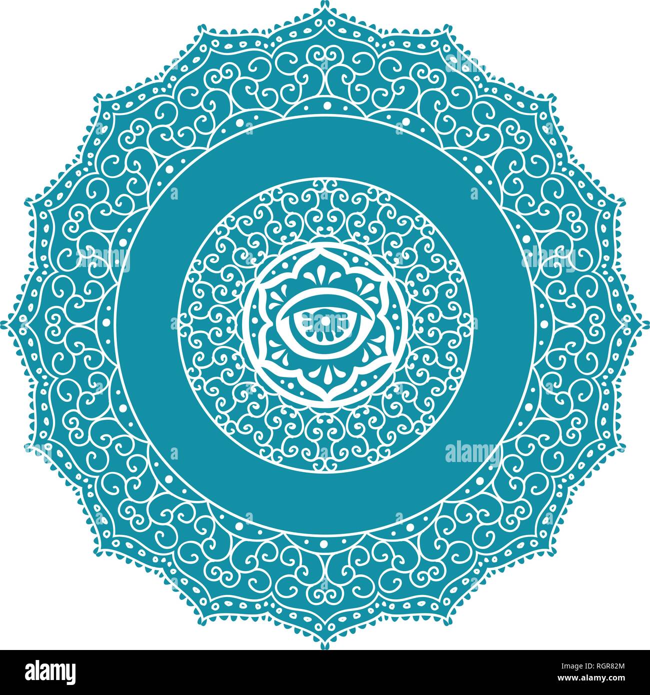 Mandala. Circular figure representing the universe in Hindu and ...