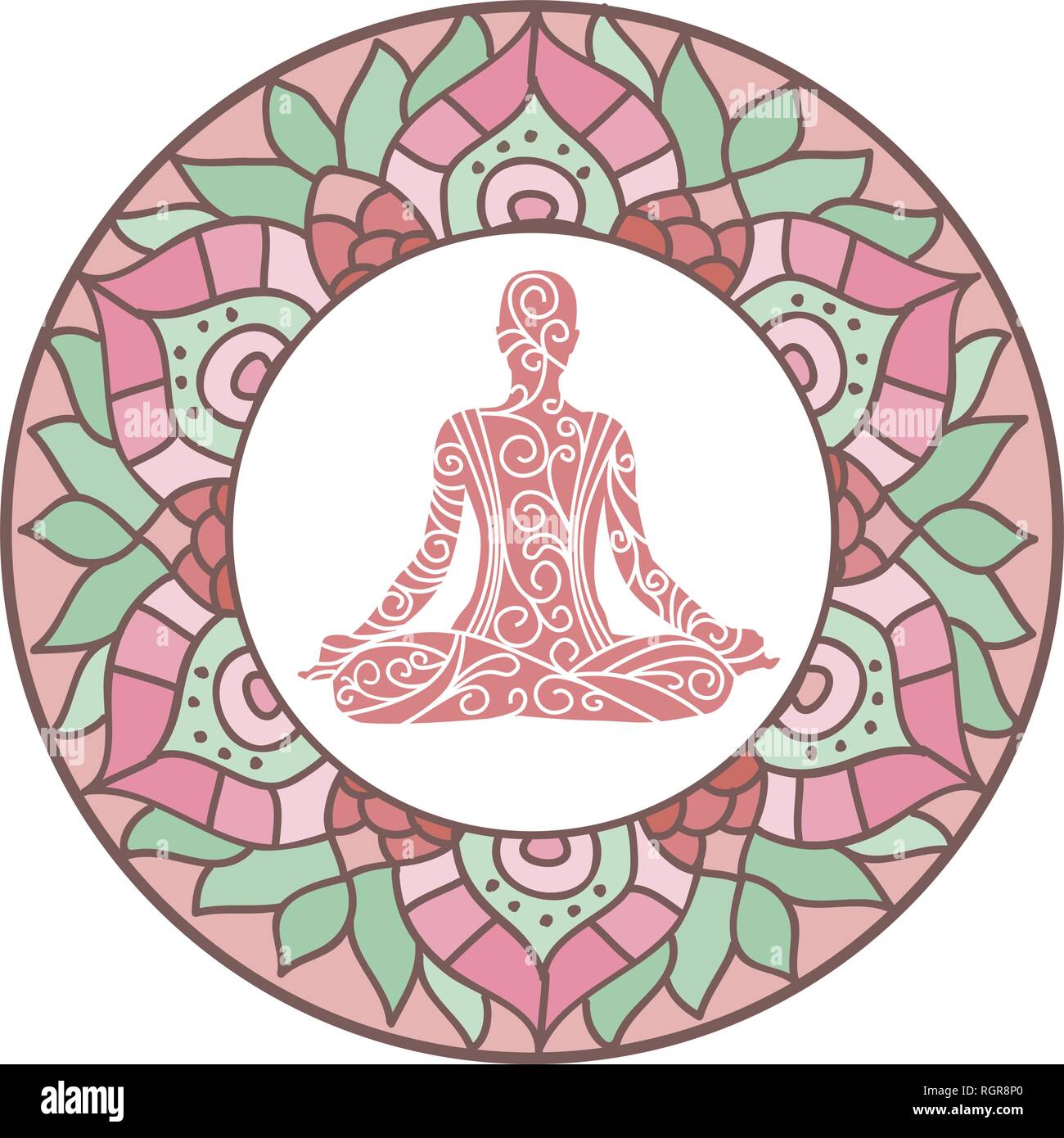 Mandala. Circular figure representing the universe in Hindu and ...