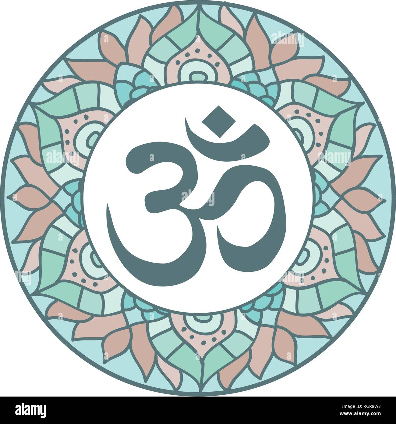 Mandala. Circular figure representing the universe in Hindu and ...