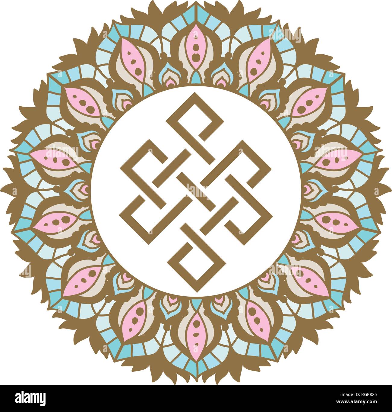 Mandala. Circular figure representing the universe in Hindu and ...