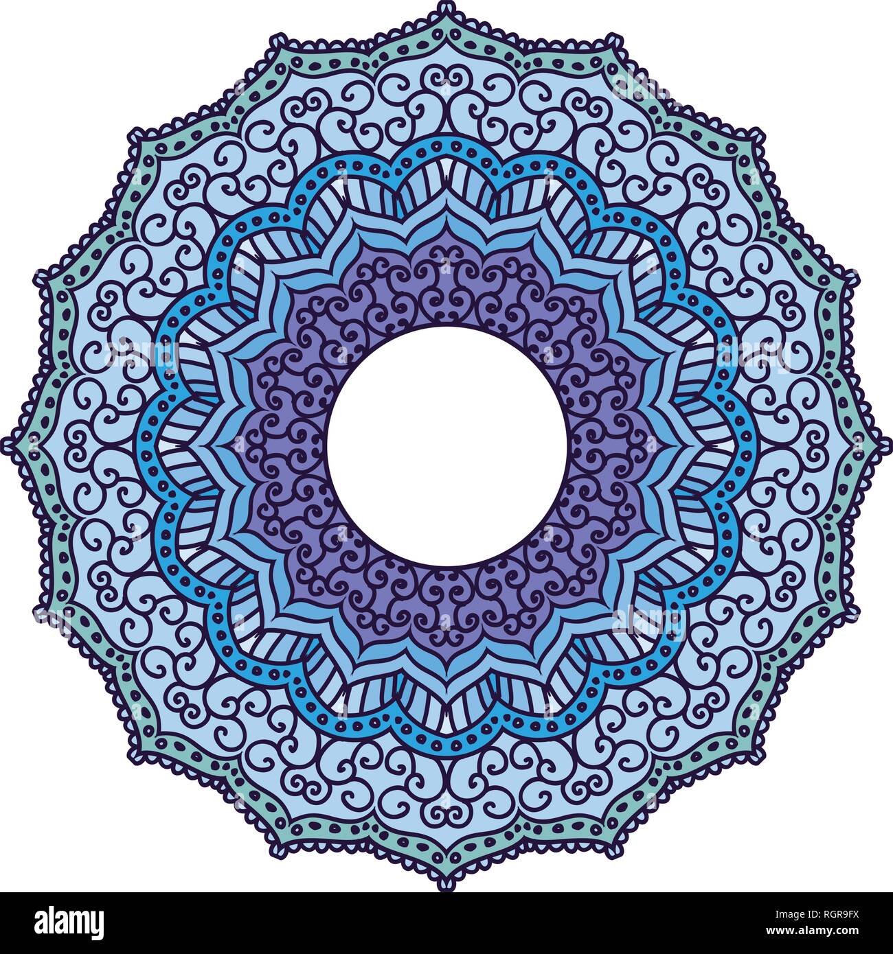 Mandala. Circular figure representing the universe in Hindu and ...