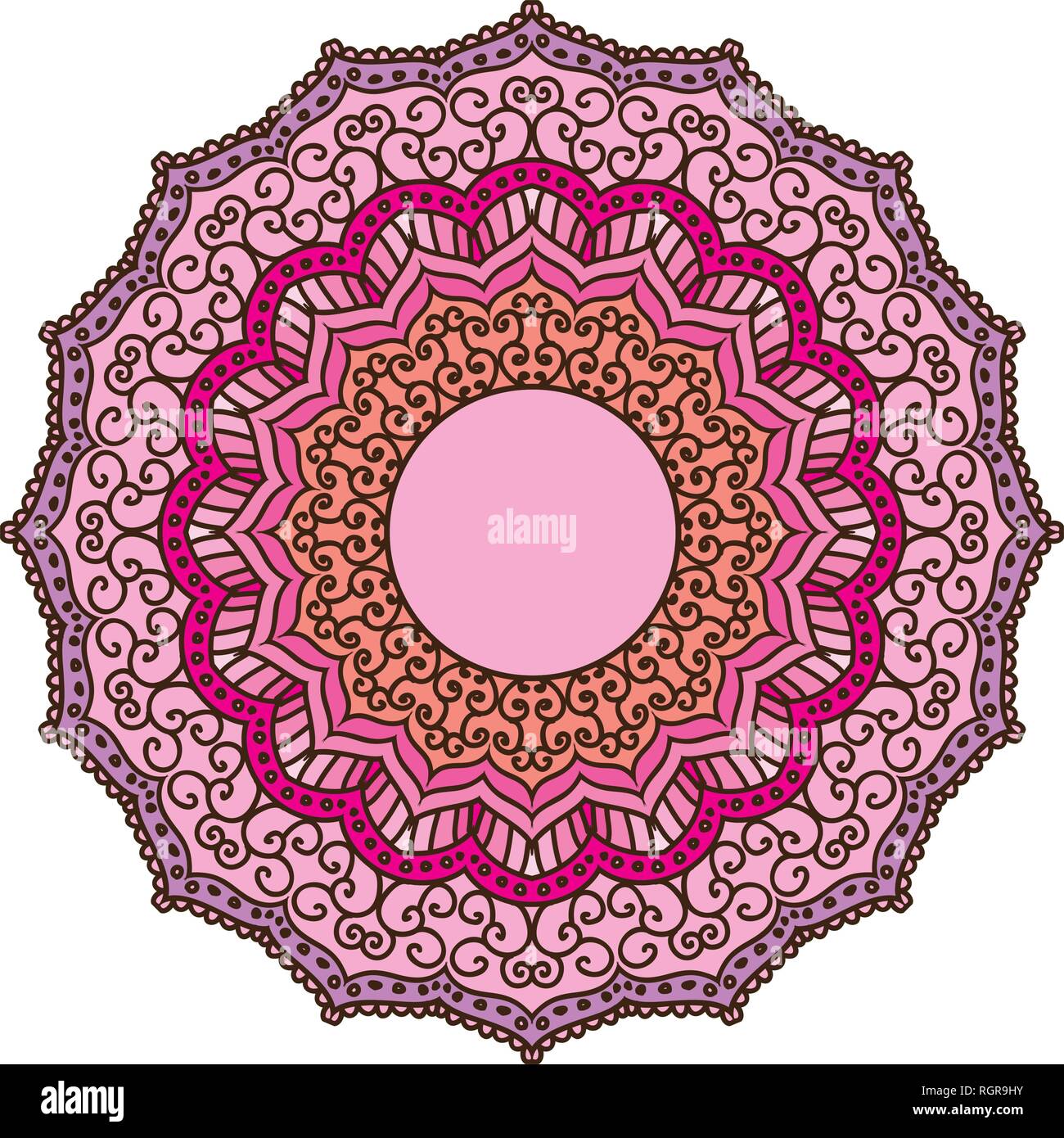 Mandala. Circular figure representing the universe in Hindu and ...