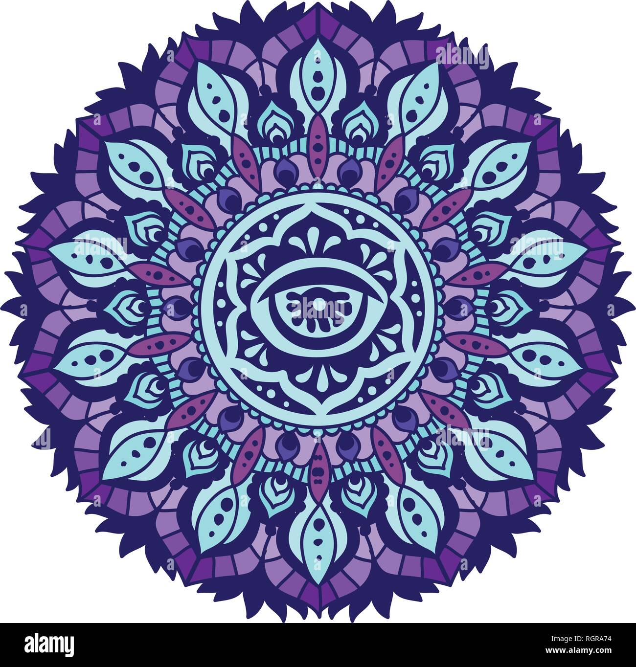 Mandala. Circular figure representing the universe in Hindu and ...