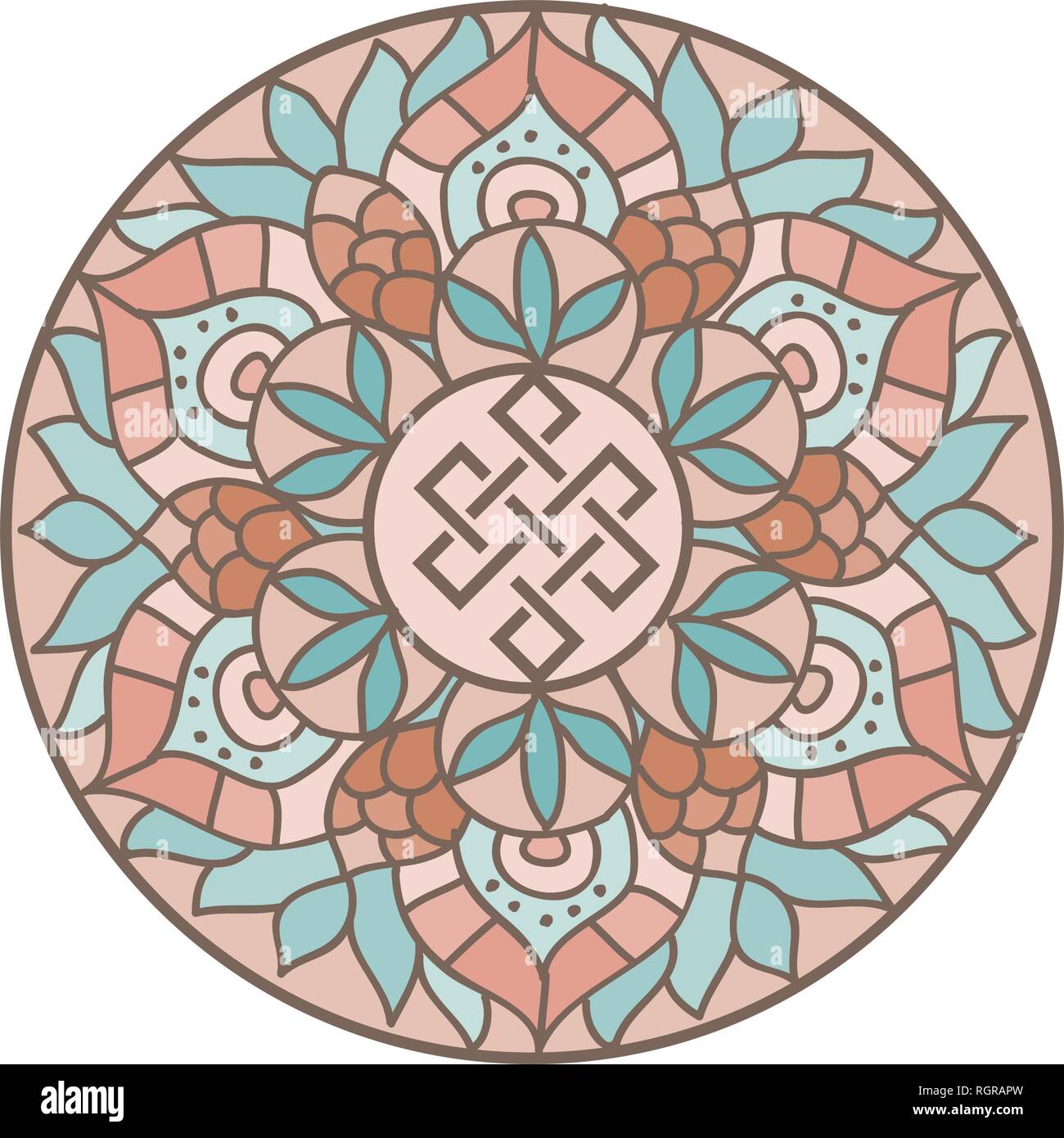 Mandala. Circular figure representing the universe in Hindu and ...