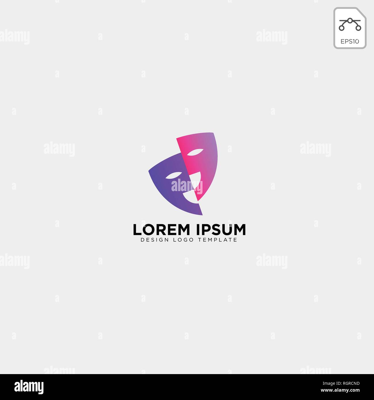 theater mask actor logo template vector icon element - vector Stock ...