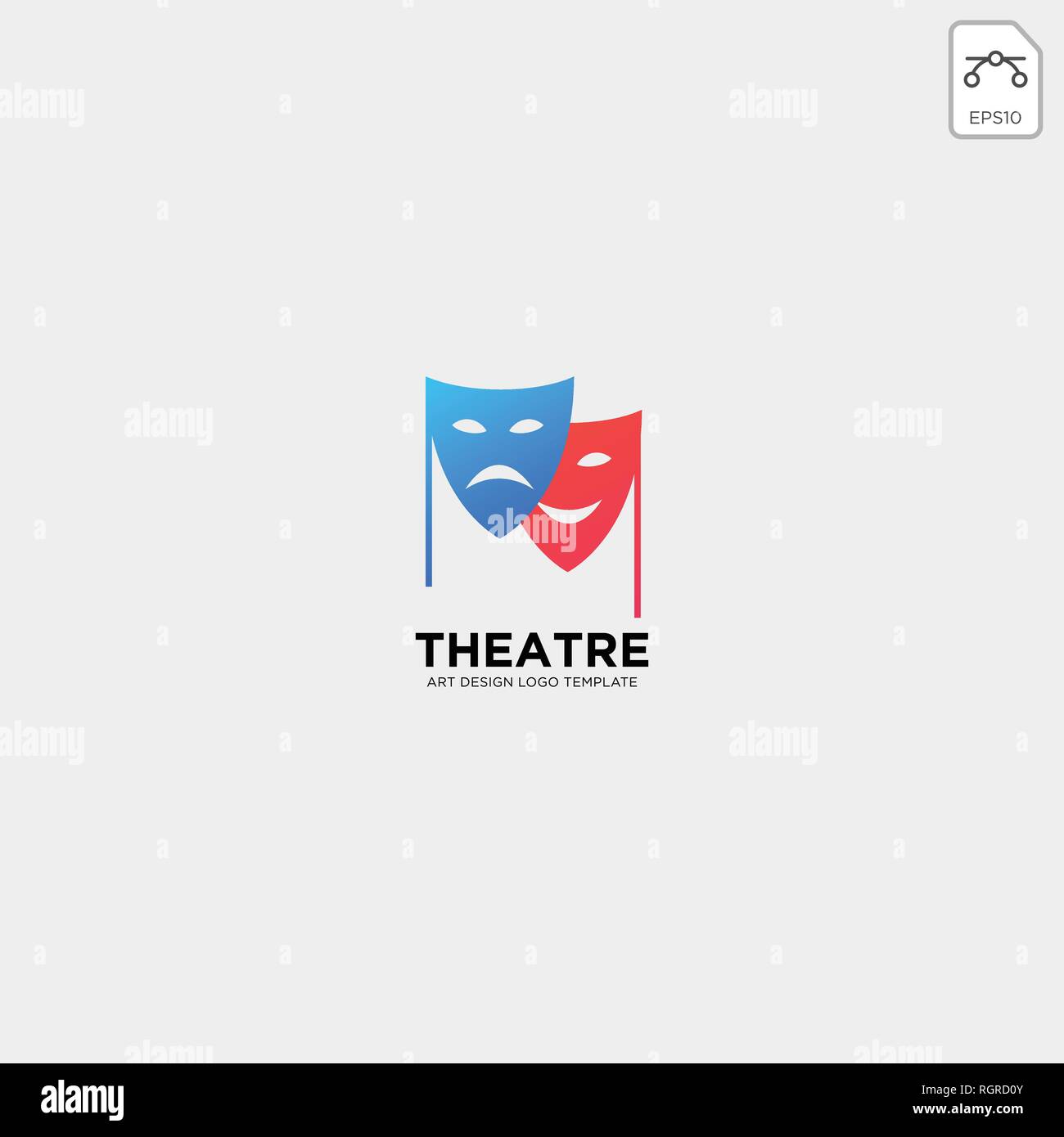 theater mask actor logo template vector icon element - vector Stock ...