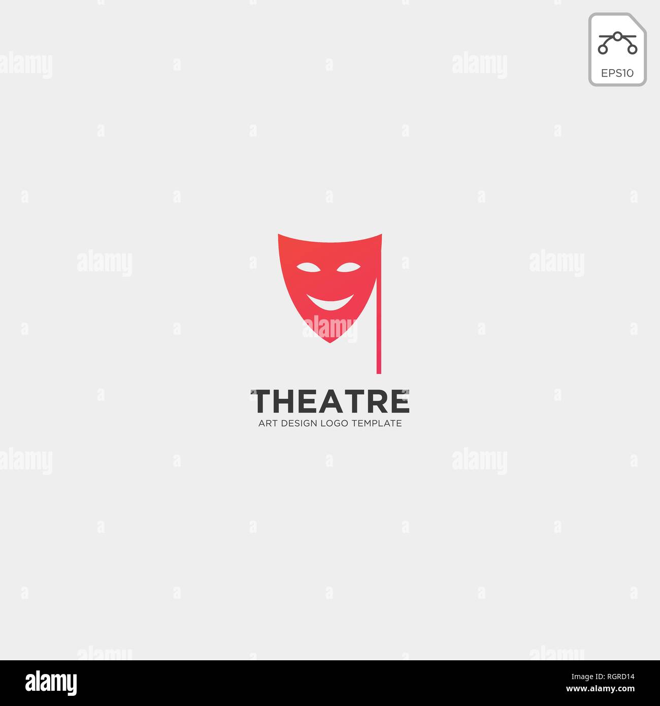 theater mask actor logo template vector icon element - vector Stock ...