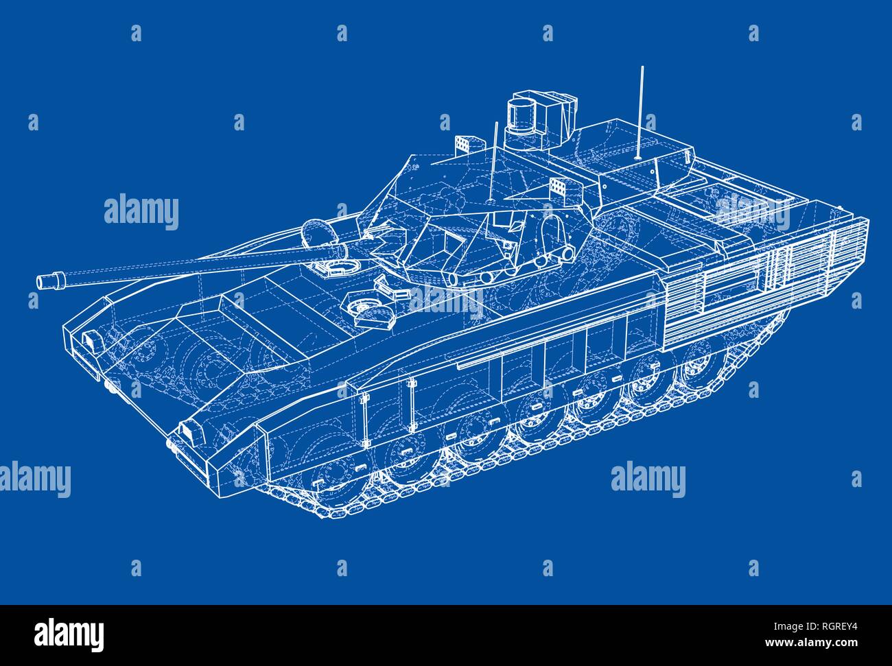 Blueprint of realistic tank Stock Vector Image & Art - Alamy
