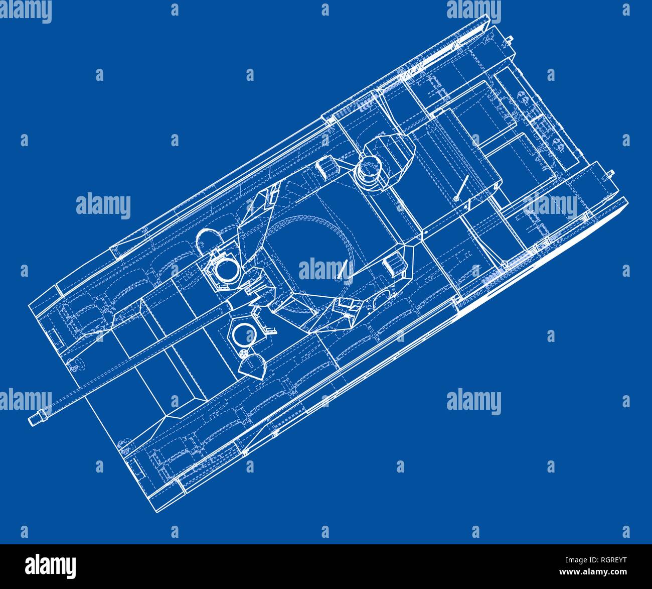 Blueprint of realistic tank Stock Vector Image & Art - Alamy