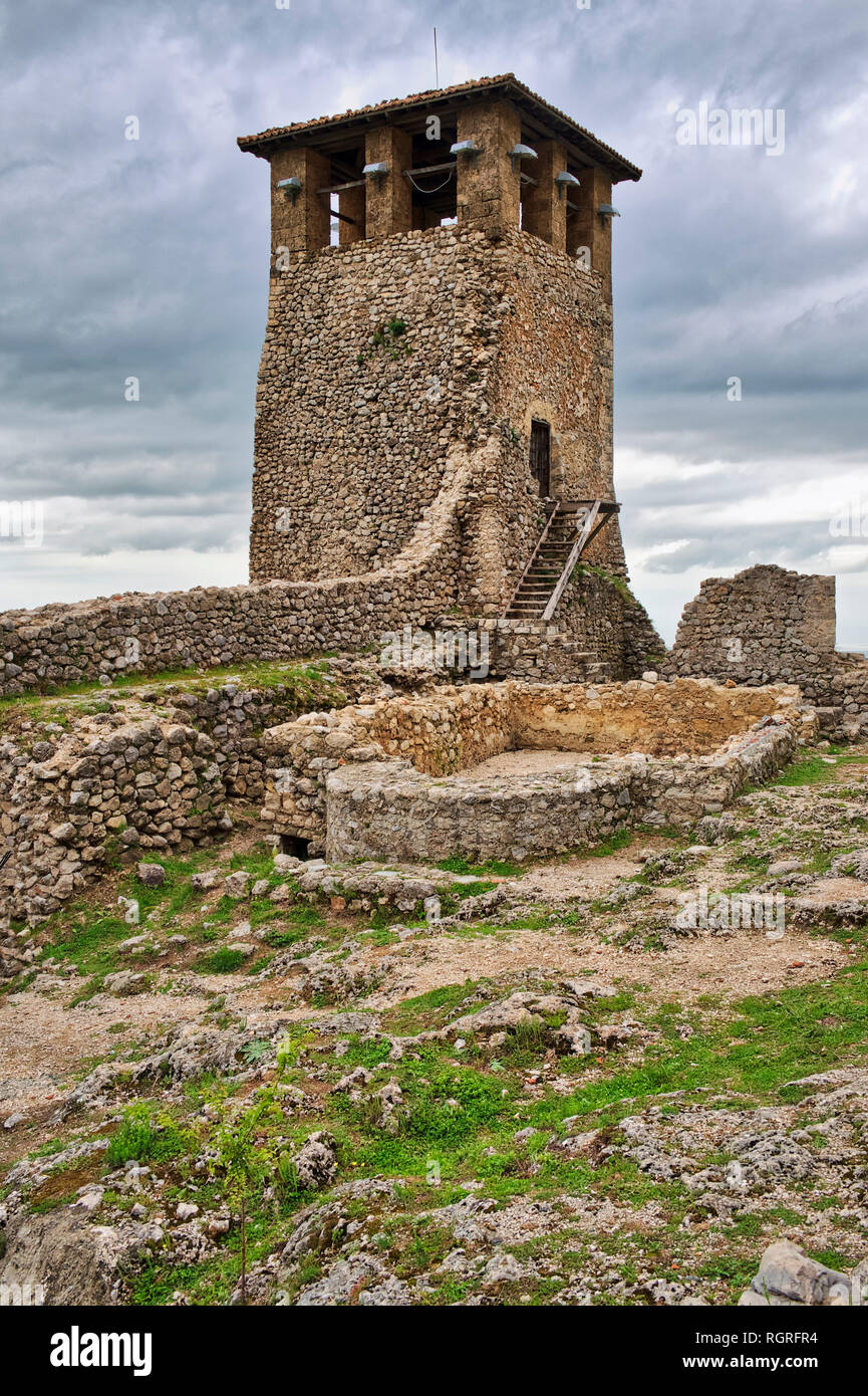 Observation Tower in Kruje Castle, Kruje, Albania Stock Photo - Alamy