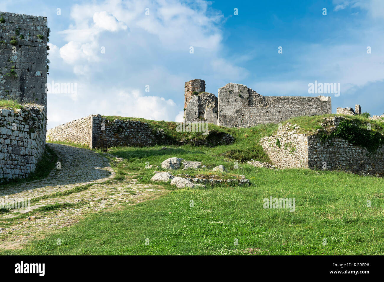 Rozafa Castle, Inner Courtyard, Shkodra, Albania Stock Photo - Alamy