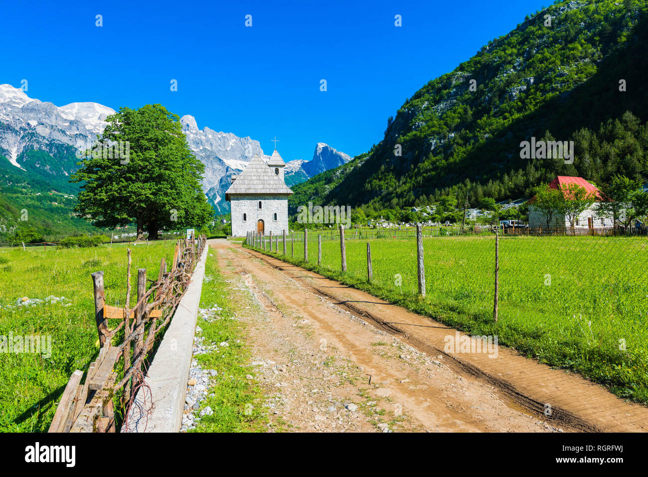 Catholic Church, Thethi village, Thethi valley, Albania Stock Photo - Alamy