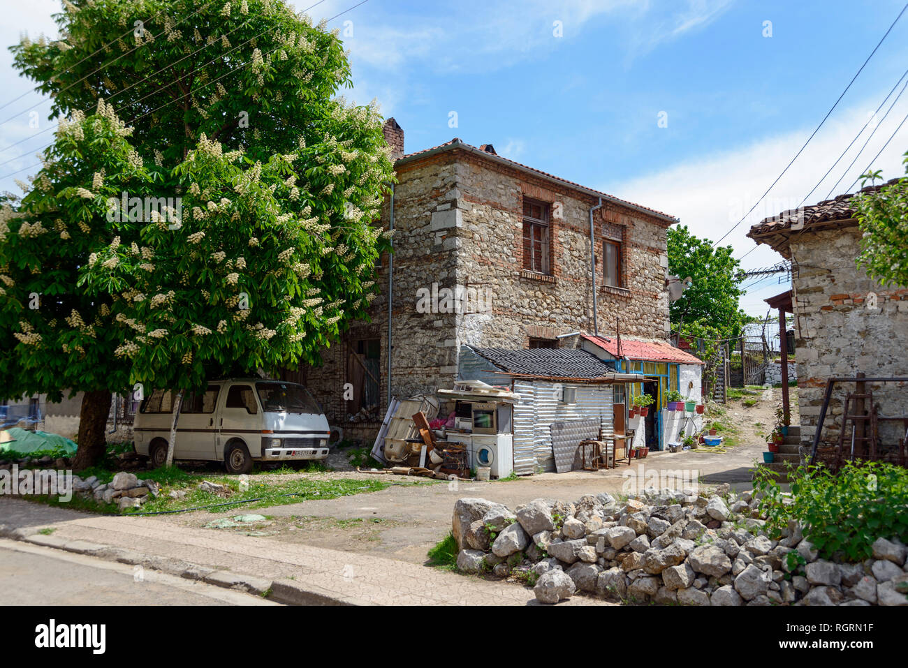 Oldest house of the city, Leskovik, Kolonja, Albania, Leskoviku Stock ...