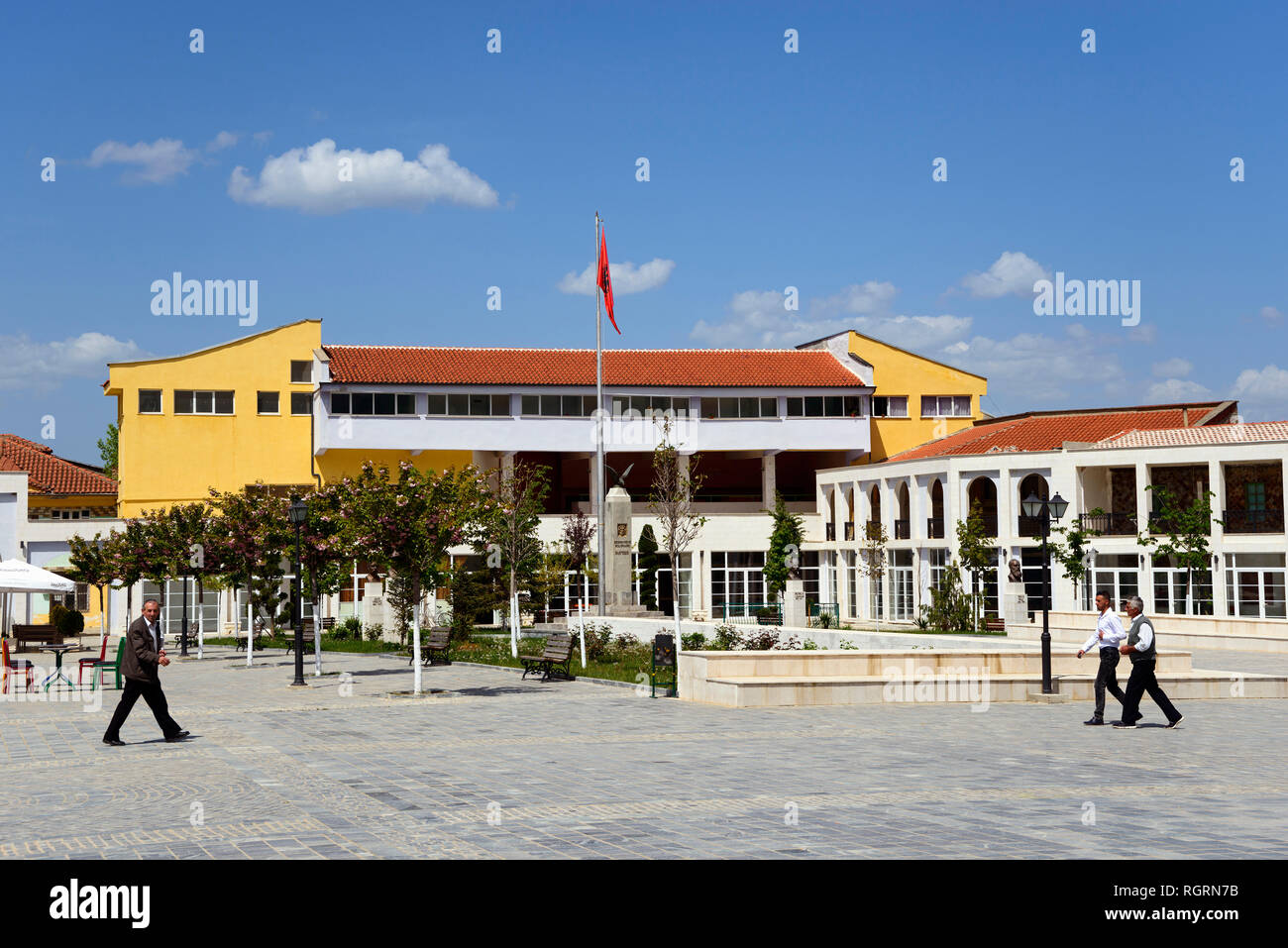 Rilindja Square, Erseke, Korca, Kolonja, Albania, Erseka, Korça Stock ...