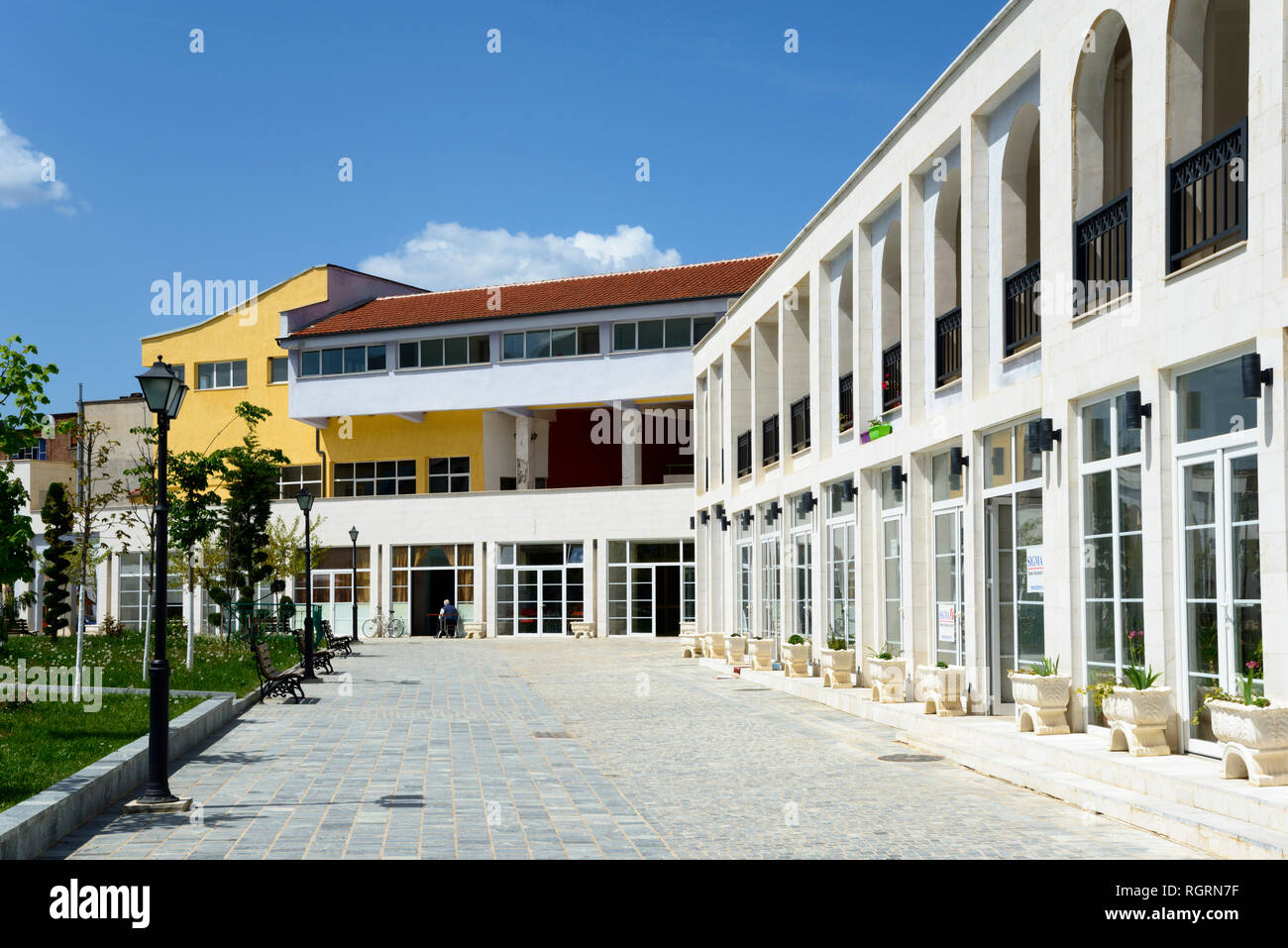 Rilindja Square, Erseke, Korca, Kolonja, Albania, Erseka, Korça Stock ...