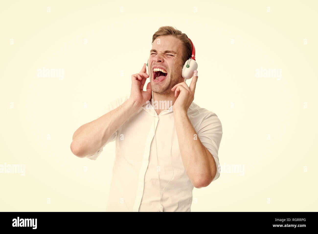 Screaming Face Man High Resolution Stock Photography and Images - Alamy