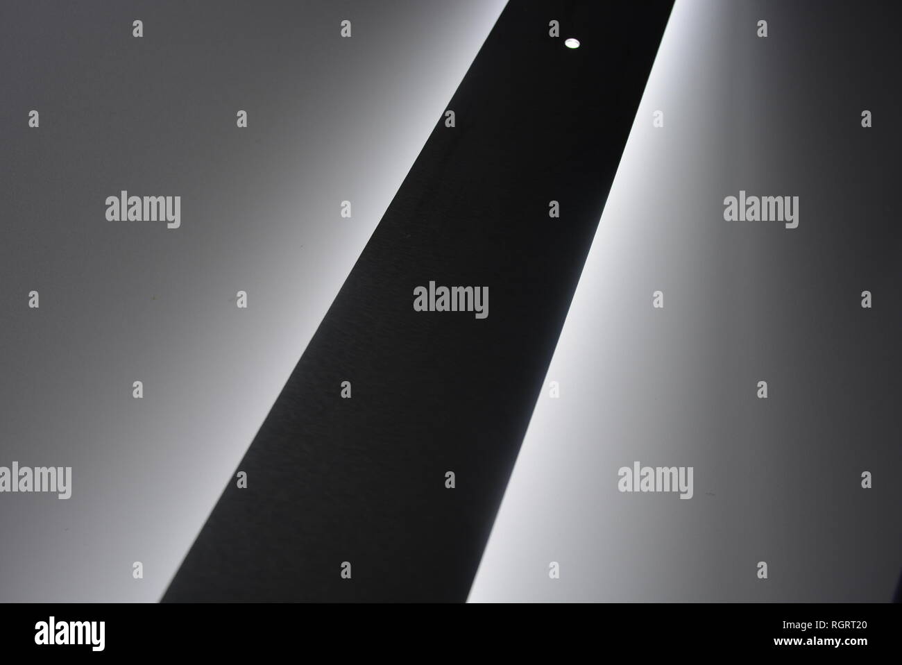 Beautiful white background with lighting from a metal LED base of diode ...