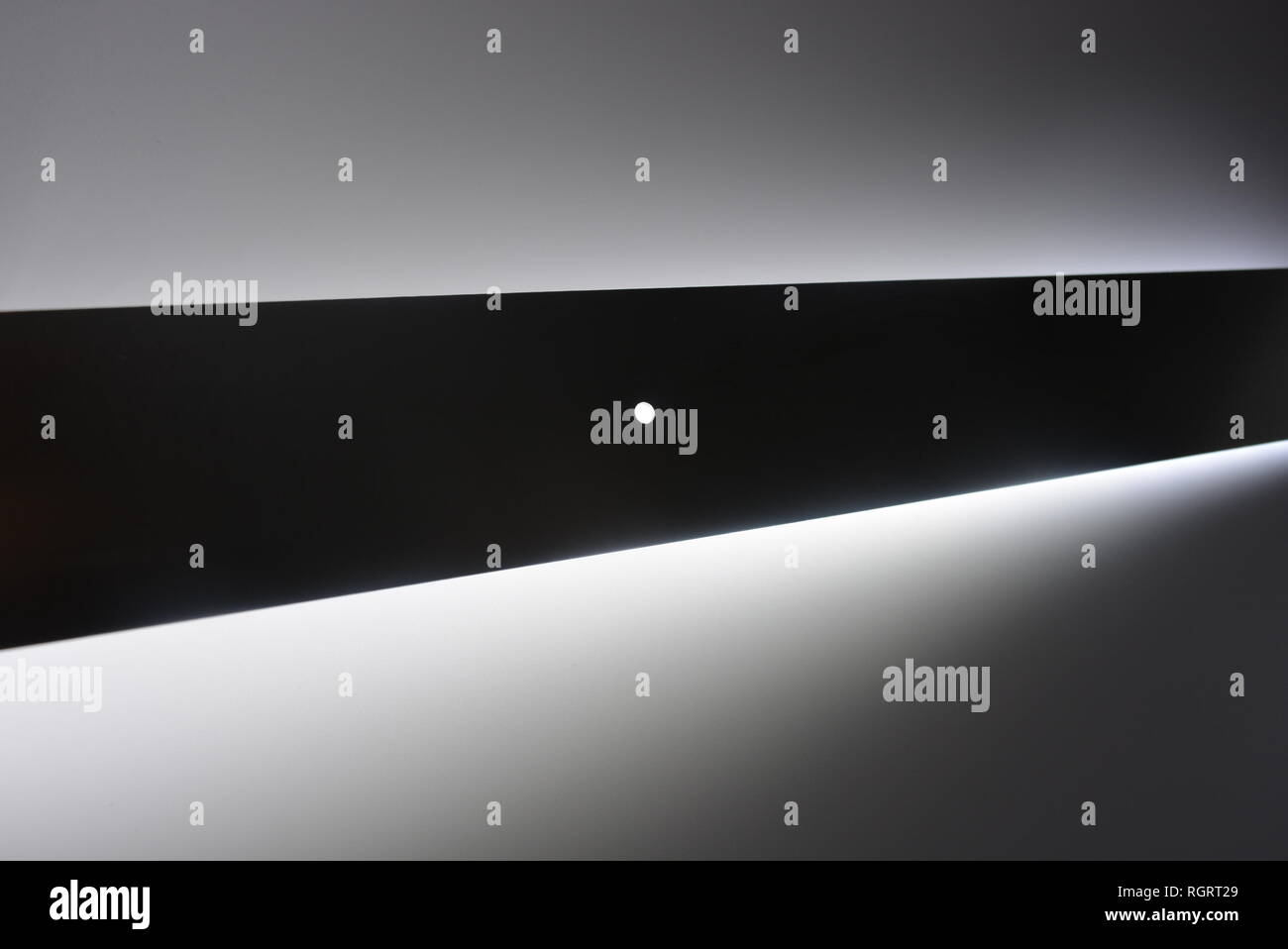 Beautiful white background with lighting from a metal LED base of diode ...