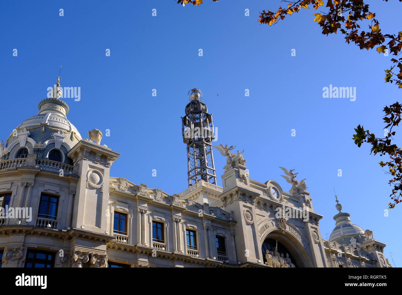 Post Office & Telegraph Building 1922 Valencia Spain Stock Photo - Alamy