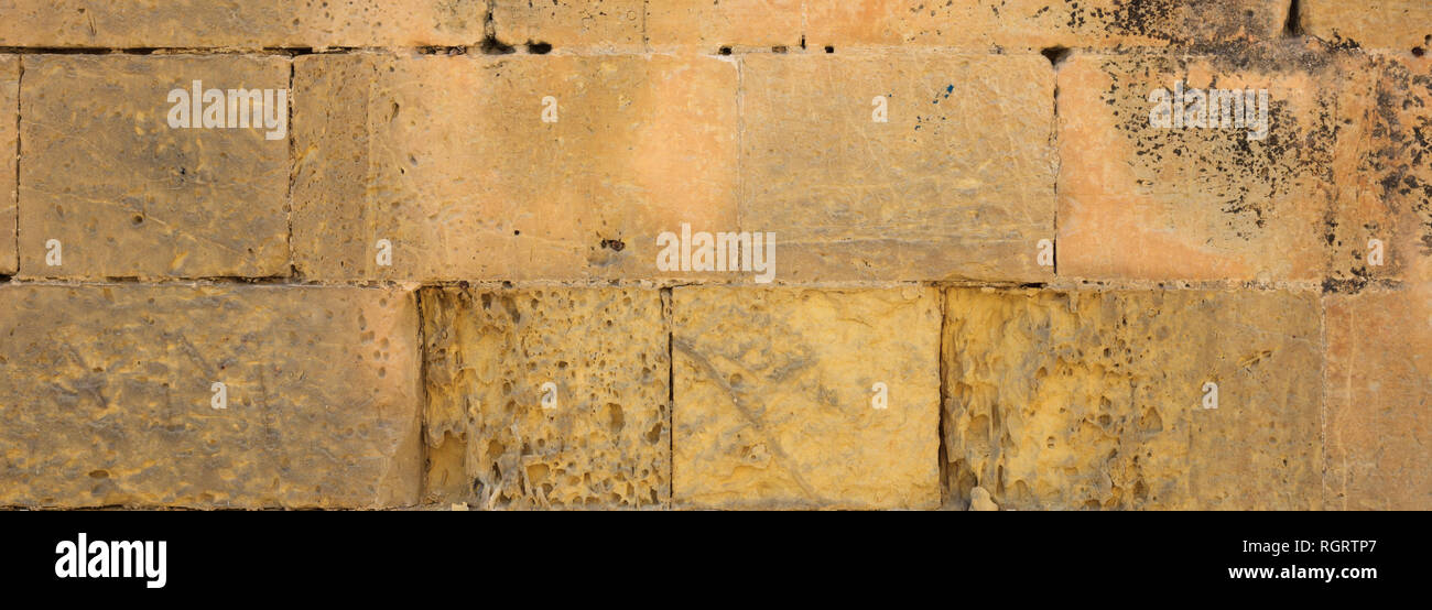 Natural stone background texture, yellow, beige color. Traditional ...
