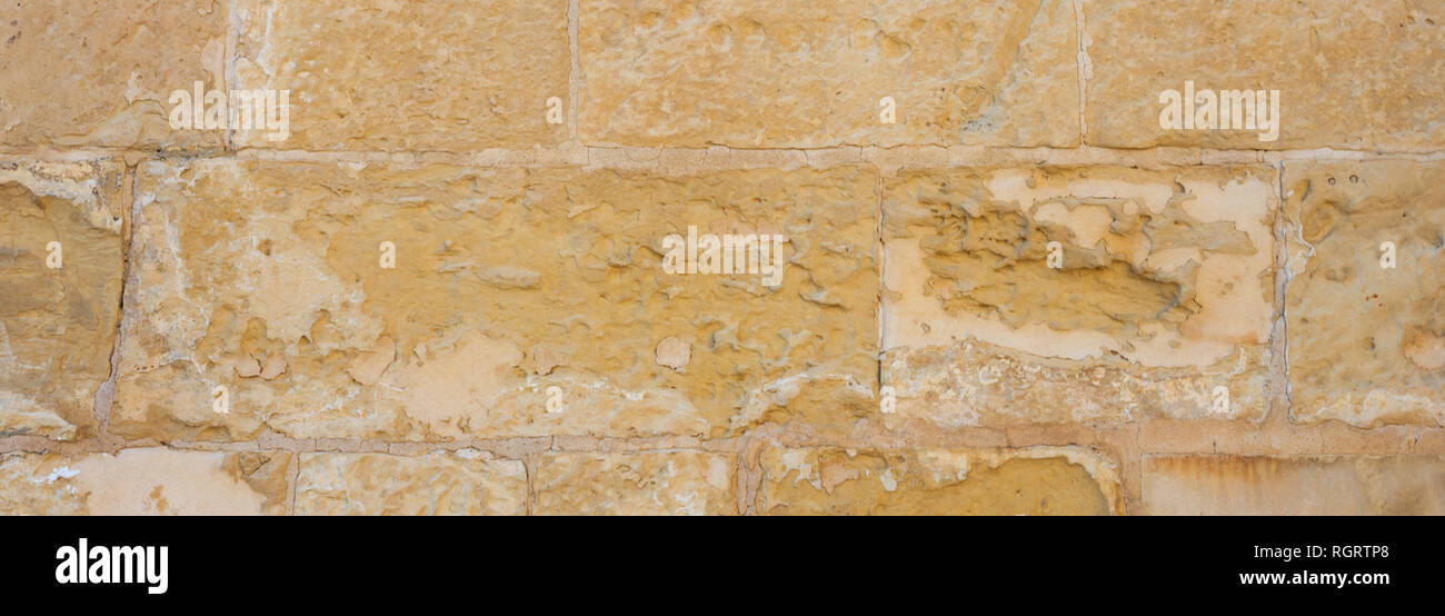 Natural stone background texture, yellow, beige color. Traditional ...