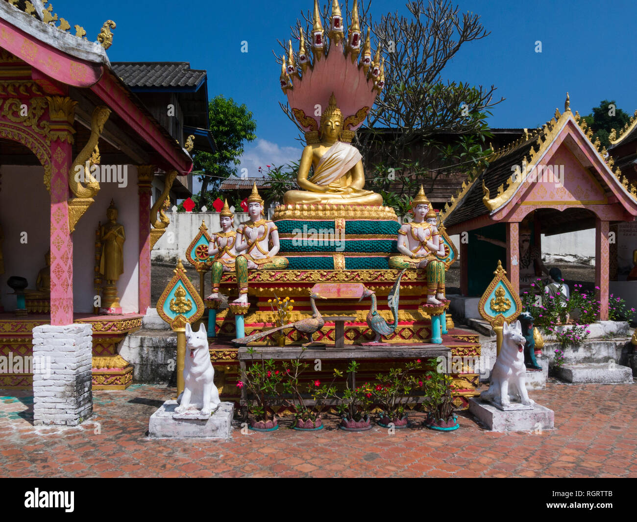 New temple in whiskey village Ban Xang Hai Laos Asia renowned for ...
