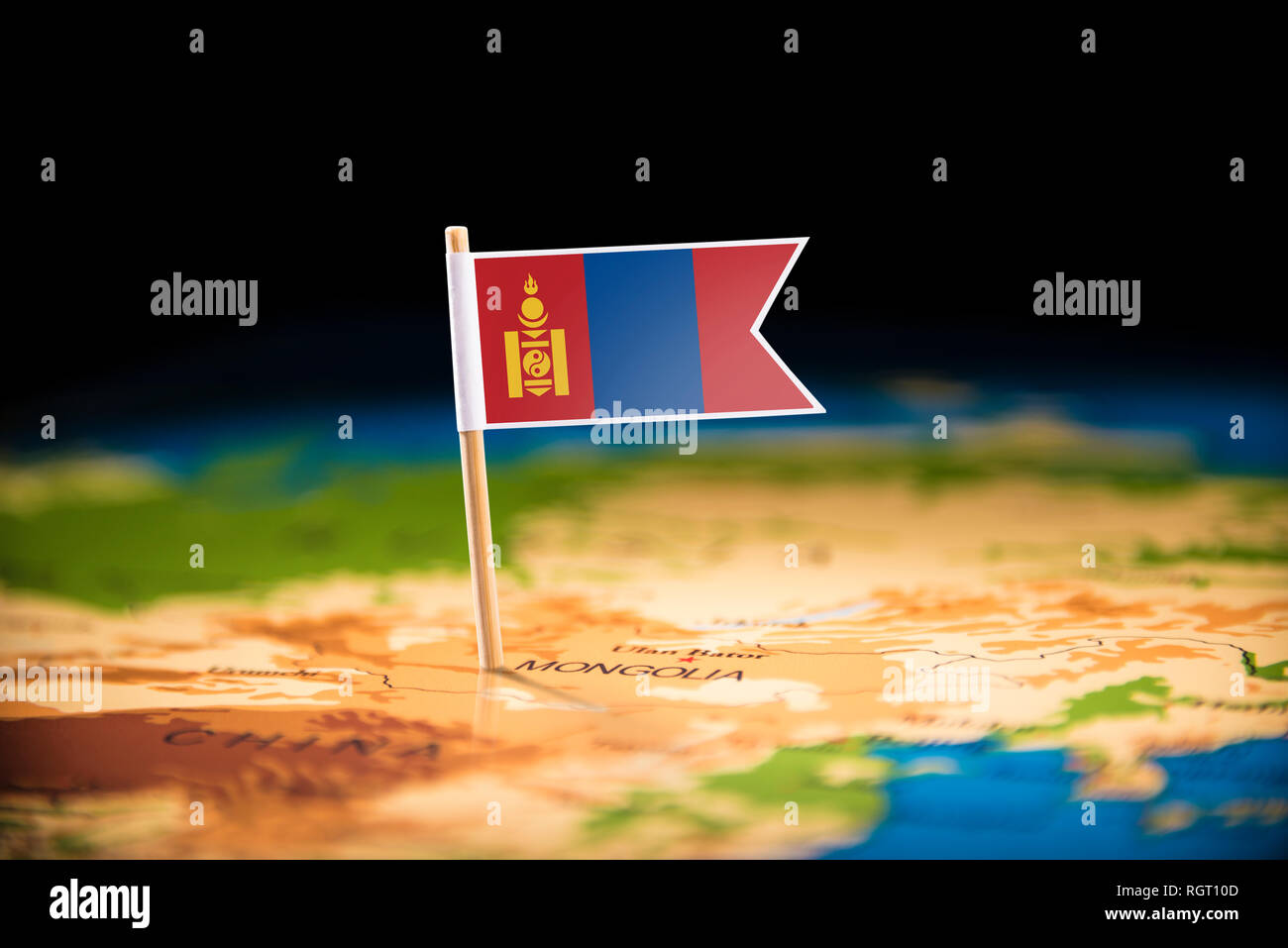 Mongolia flag map hi-res stock photography and images - Alamy