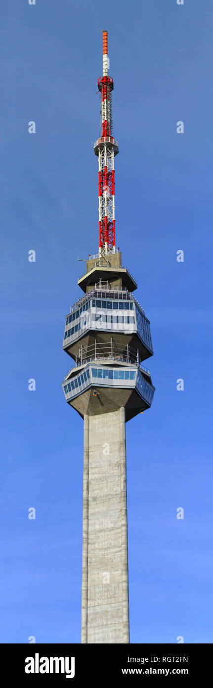 New TV tower with communication antenna on the top Stock Photo - Alamy