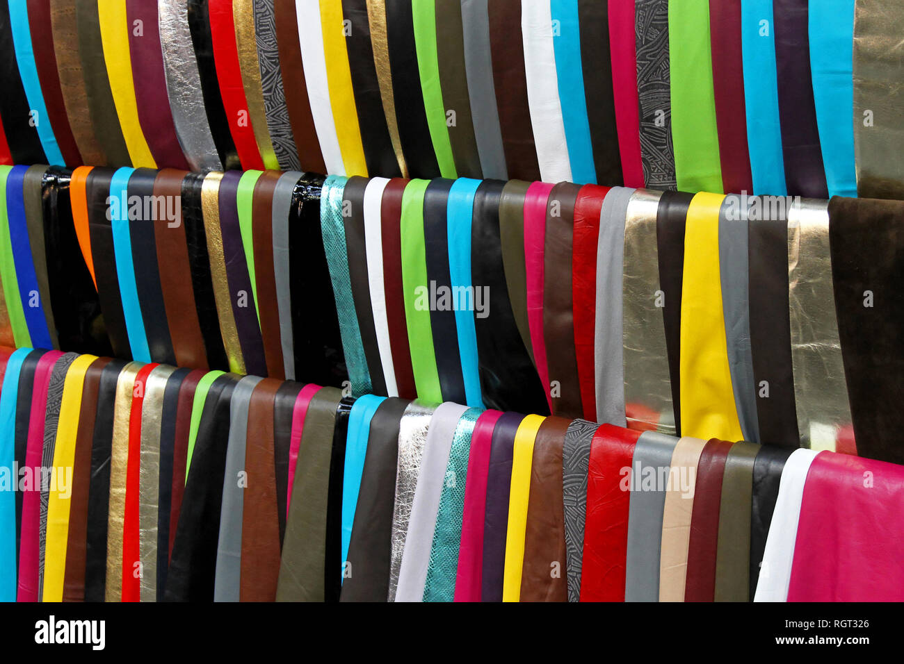 Large display of many colorful material samples Stock Photo - Alamy