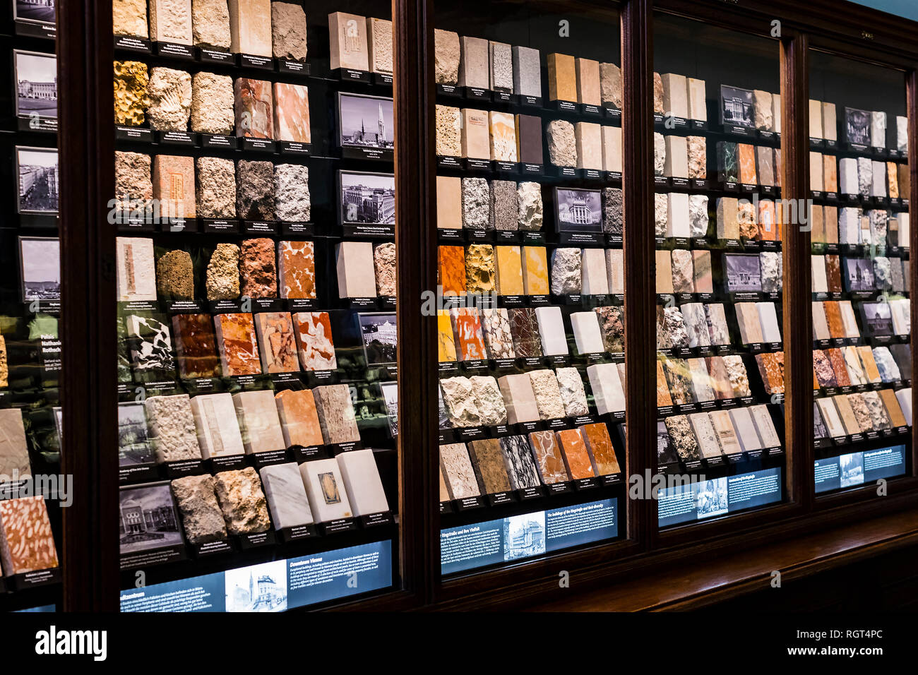 3 SEPTEMBER 2018, VIENNA, AUSTRIA: Collection of minerals of stones and ...